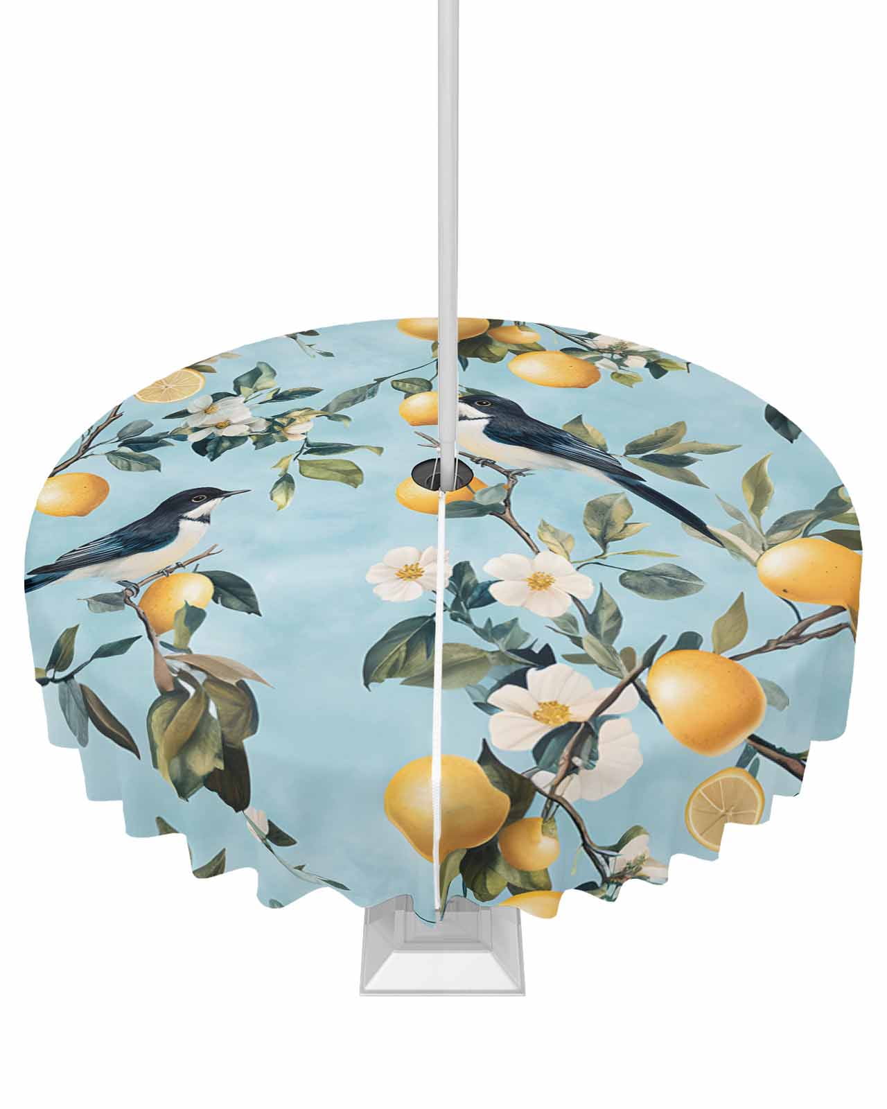 Outdoor Tablecloth with Umbrella Hole for Patio/Picnic/Party/Camping ...