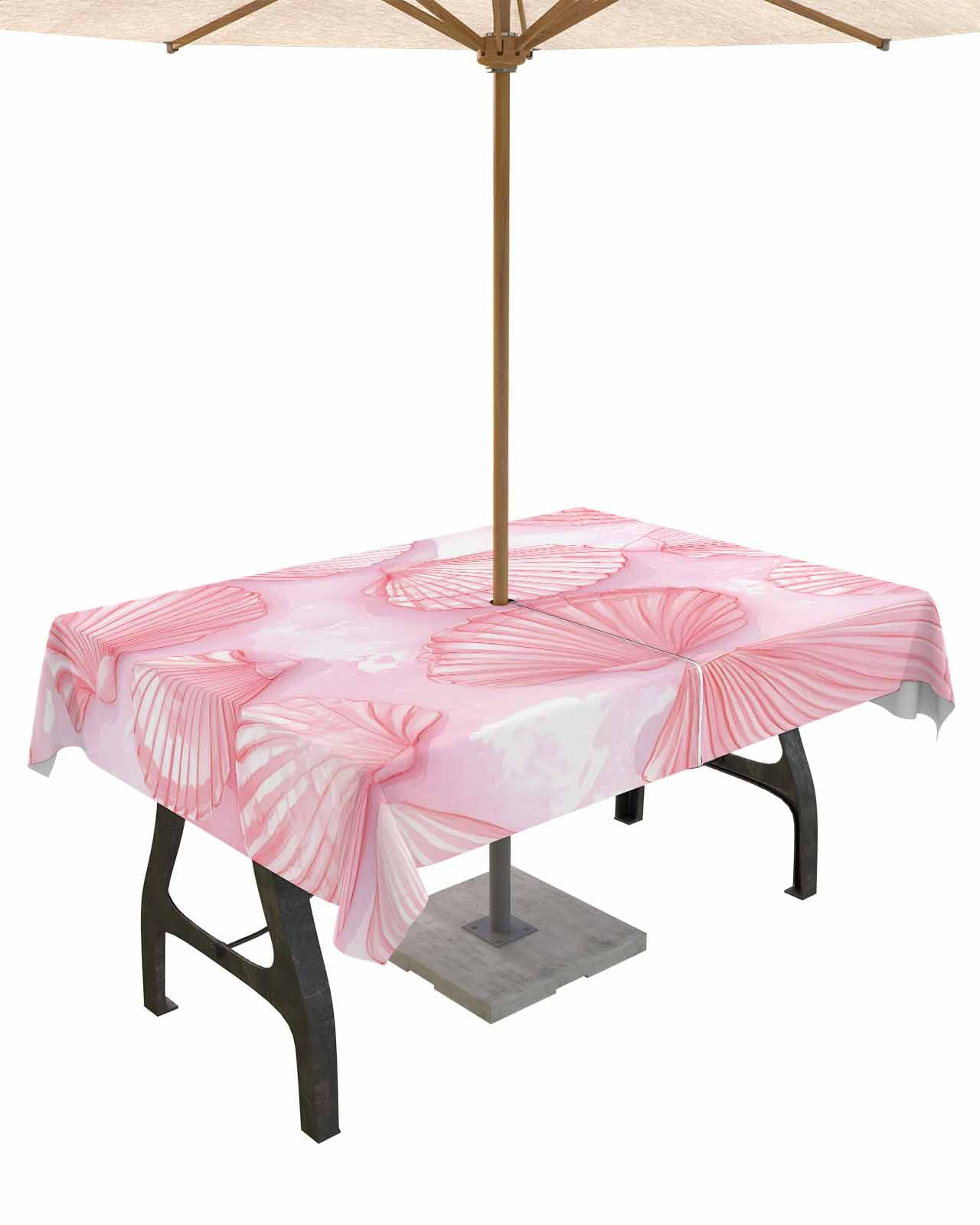 Outdoor Tablecloth with Umbrella Hole for Patio/Picnic/Party/Camping ...