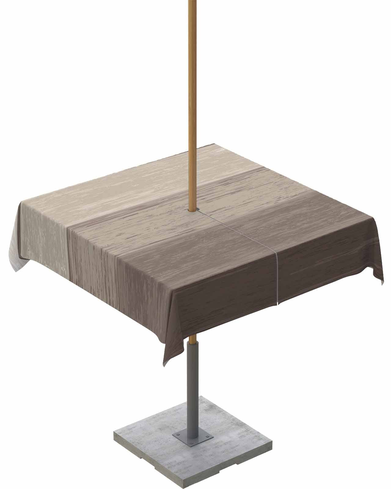 Outdoor Tablecloth with Umbrella Hole Zipper,Brown Retro Wood Board ...