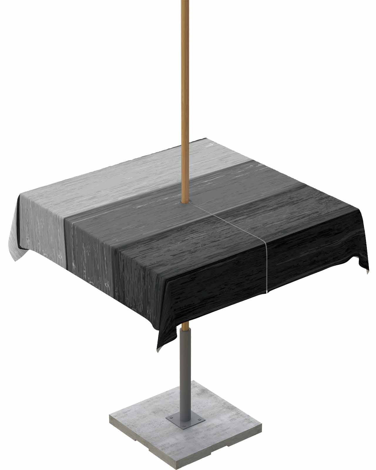 Outdoor Tablecloth with Umbrella Hole Zipper,Farm Retro Wood Grain ...