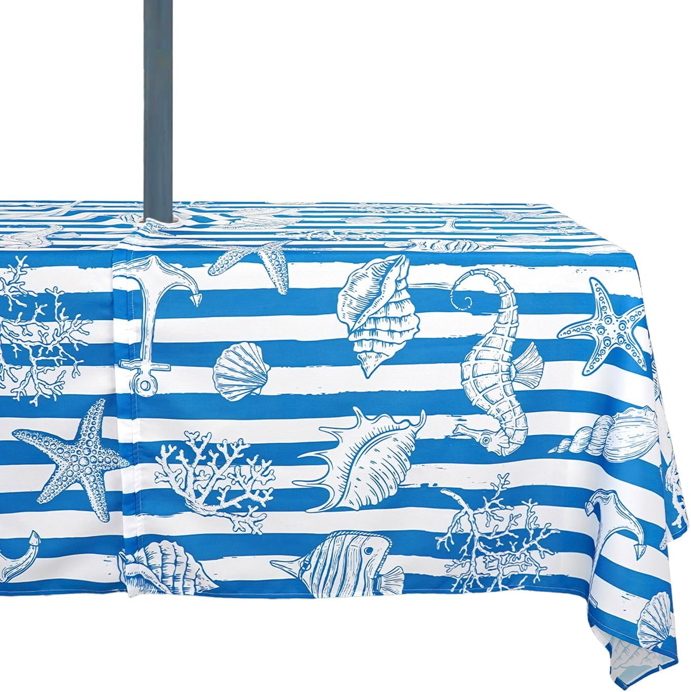 Outdoor Tablecloth with Umbrella Hole Umbrella Tablecloth Patio ...