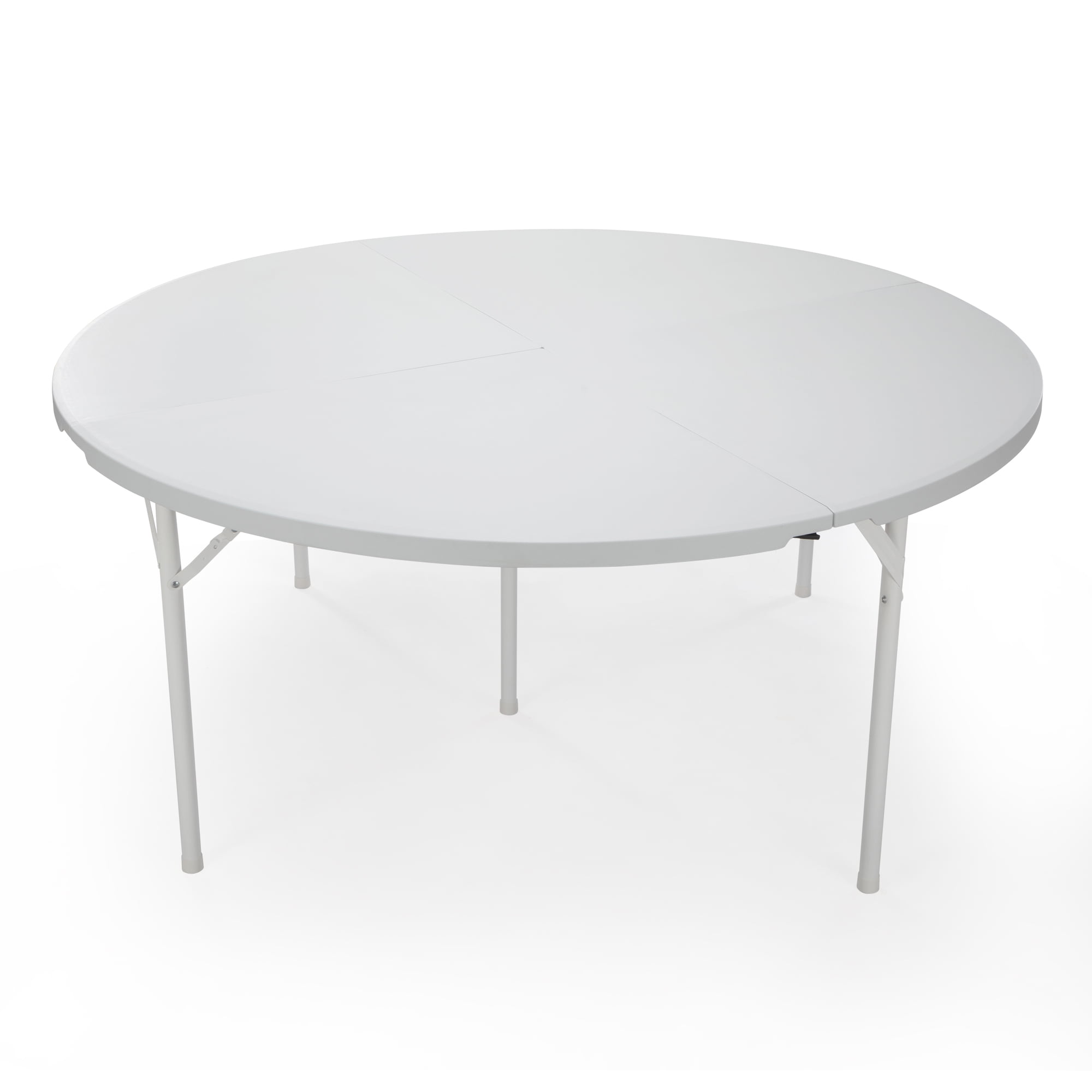 Outdoor Tables Round Plastic Folding Table with Carrying Handle, 66 ...