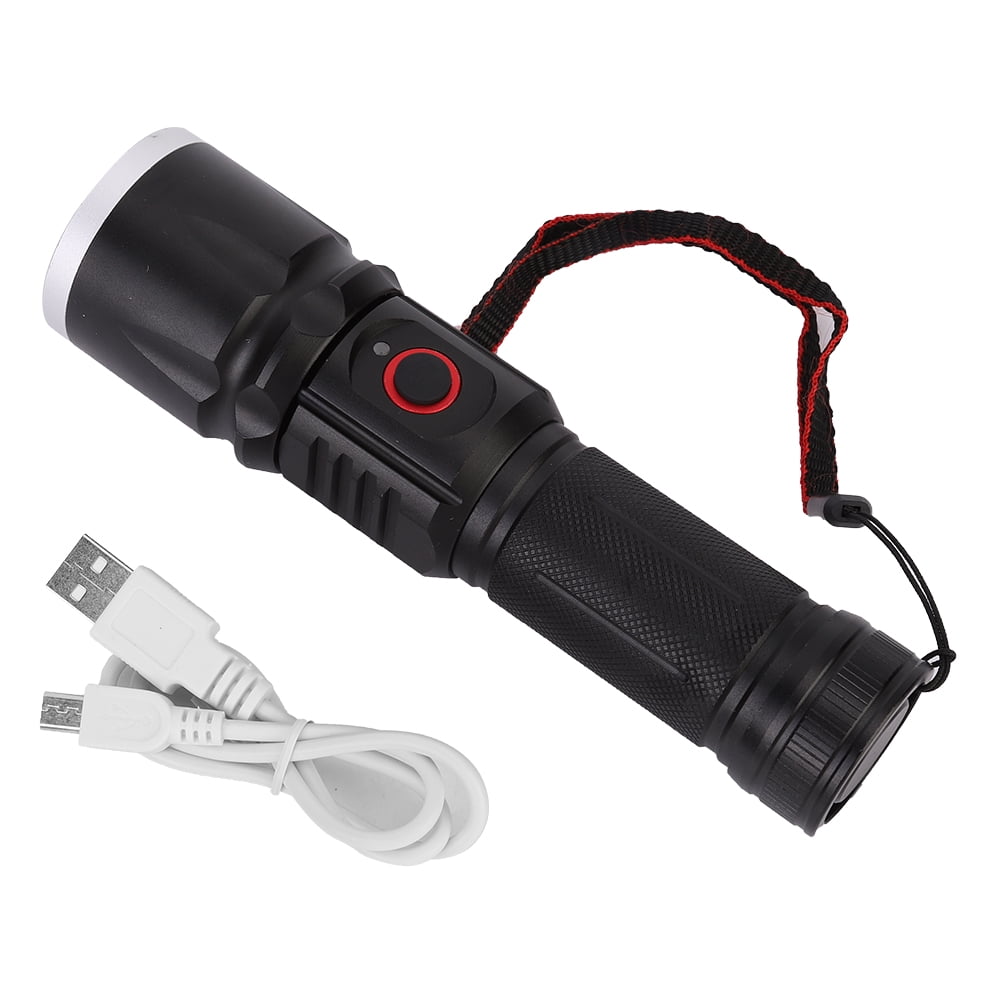 Outdoor Telescopic Dimmable USB LED Flashlight Torch High Brightness ...