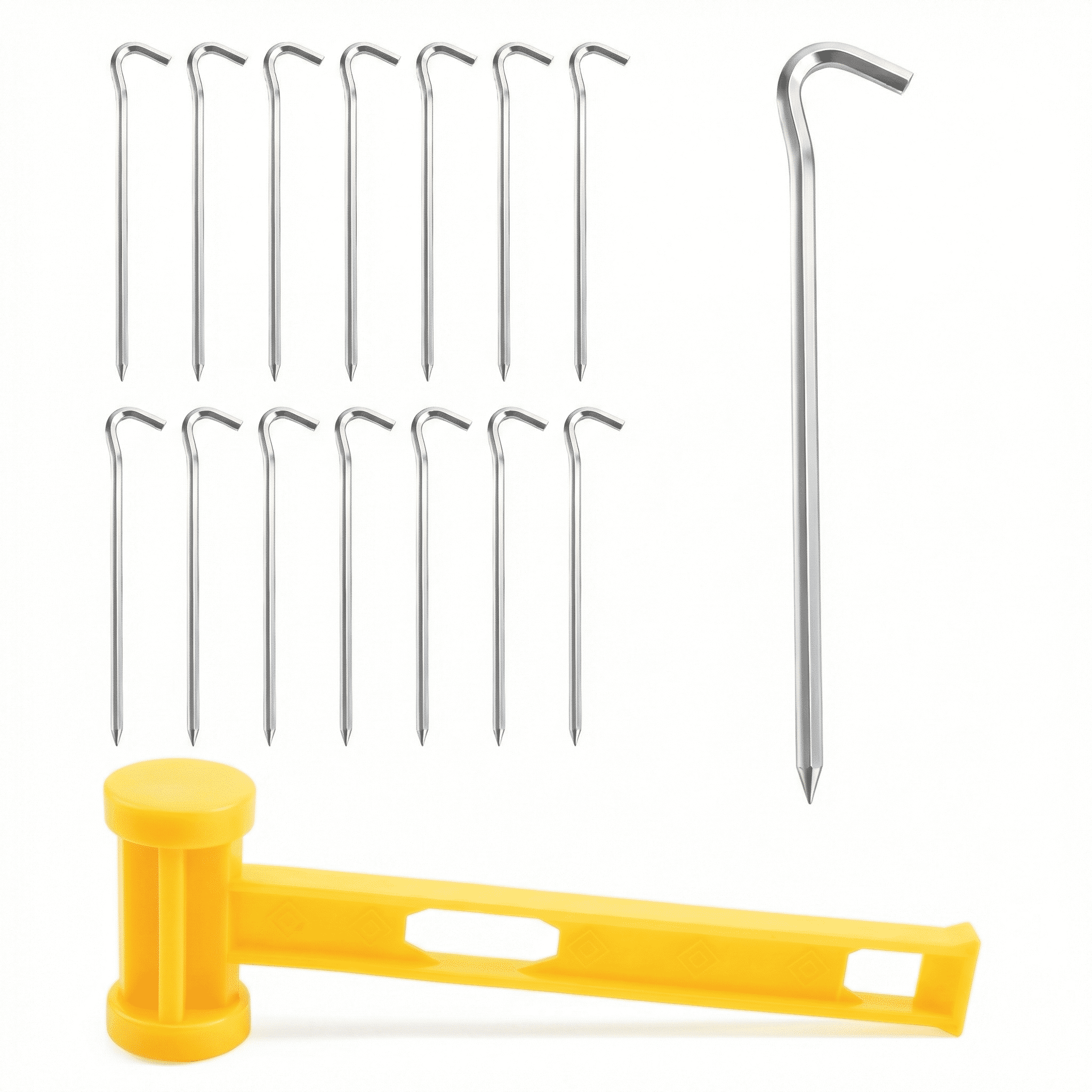 Tent Stakes Heavy Duty, 15 Pcs 7in Garden Stakes, Ground Stakes with ...