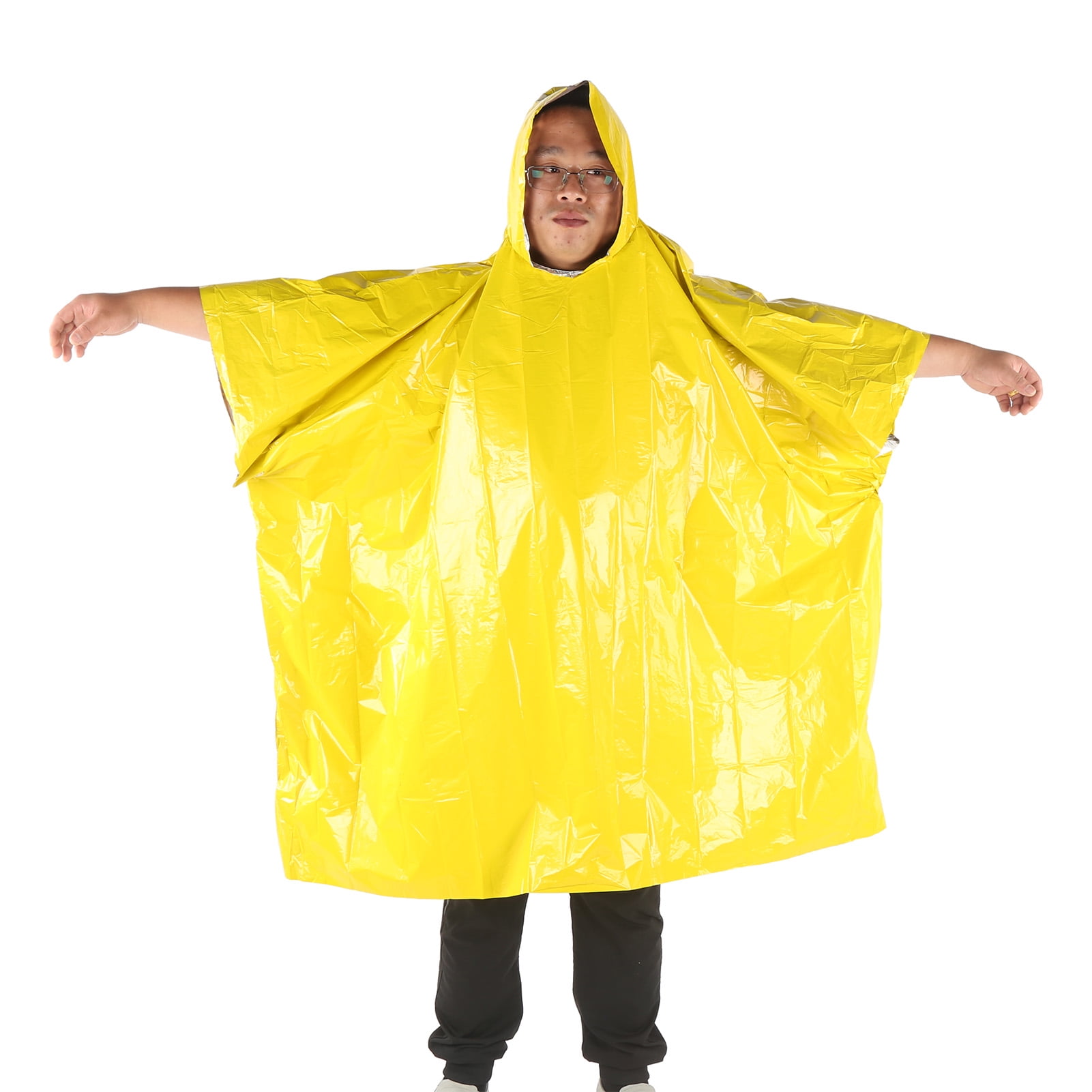 Reusable Outdoor Thermal Raincoat with Hood - Camping Insulated ...