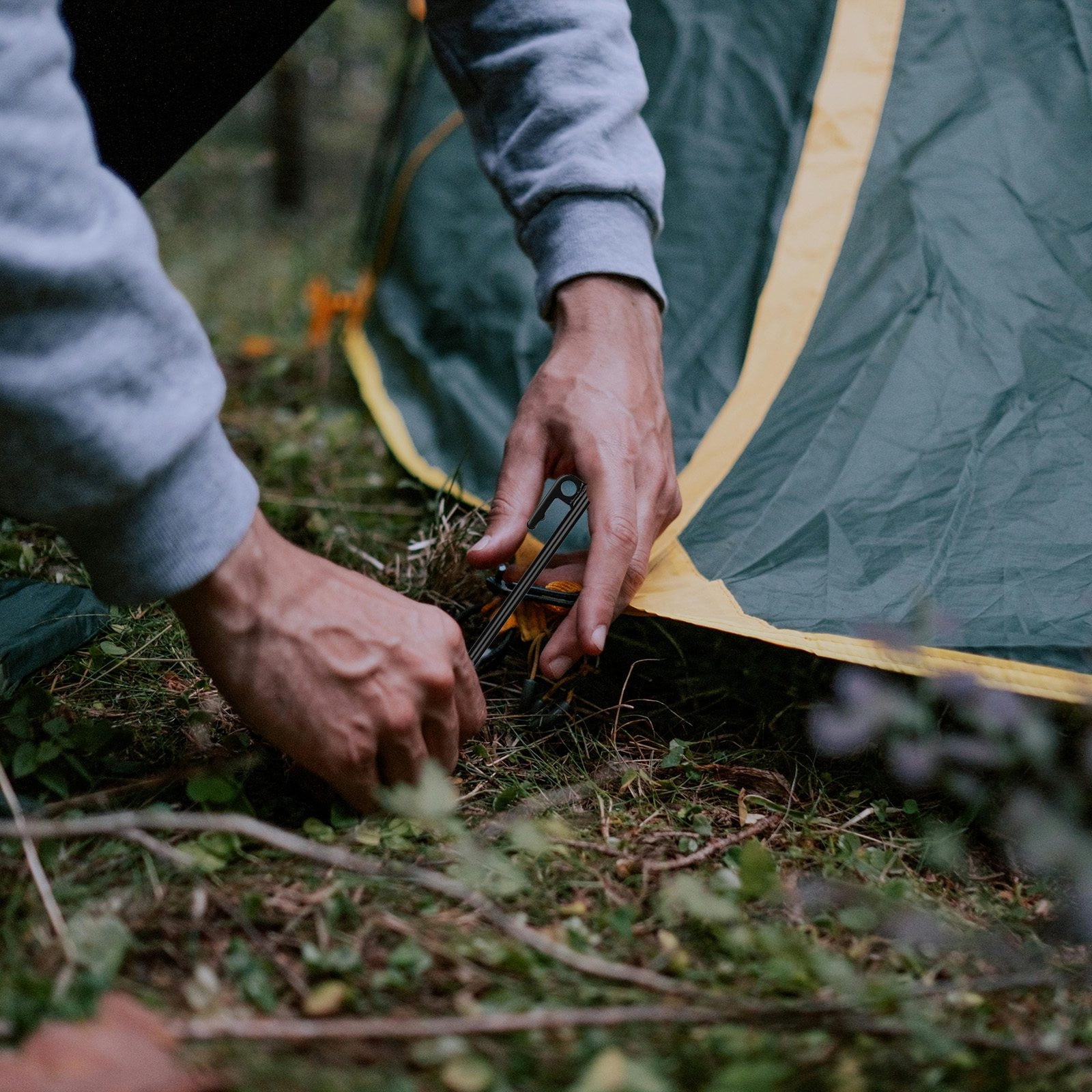 Outdoor Thick Tent Ground Nail Black Steel Nail Camping Ceiling ...