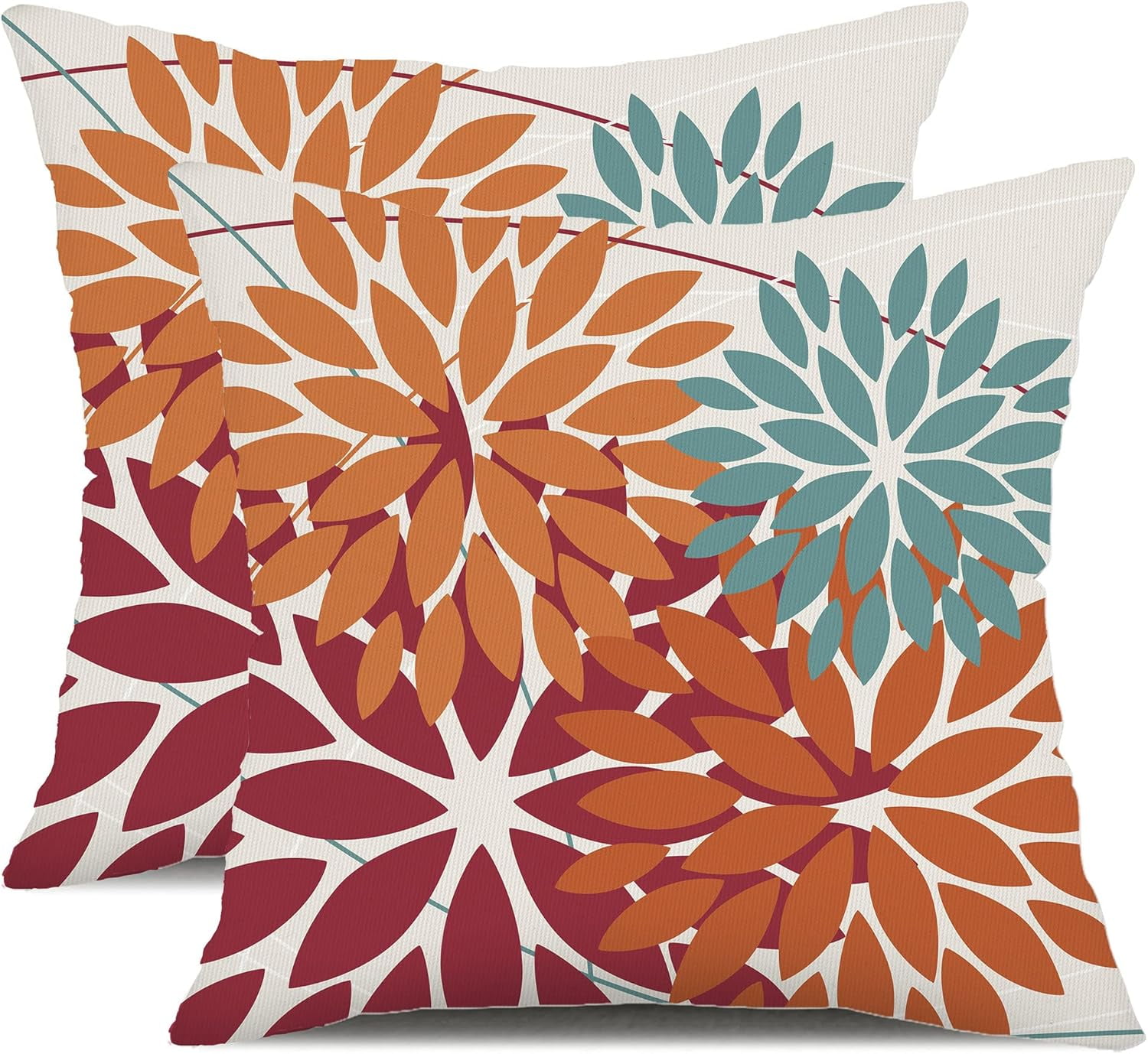 Outdoor Throw Pillow Covers 18x18 Inch Set of 2 Waterproof Spring ...