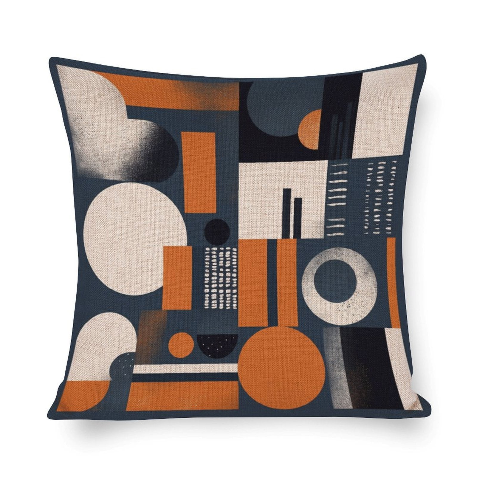 Outdoor Throw Pillow Covers Navy Blue Burnt Orange Abstract Aesthetic ...