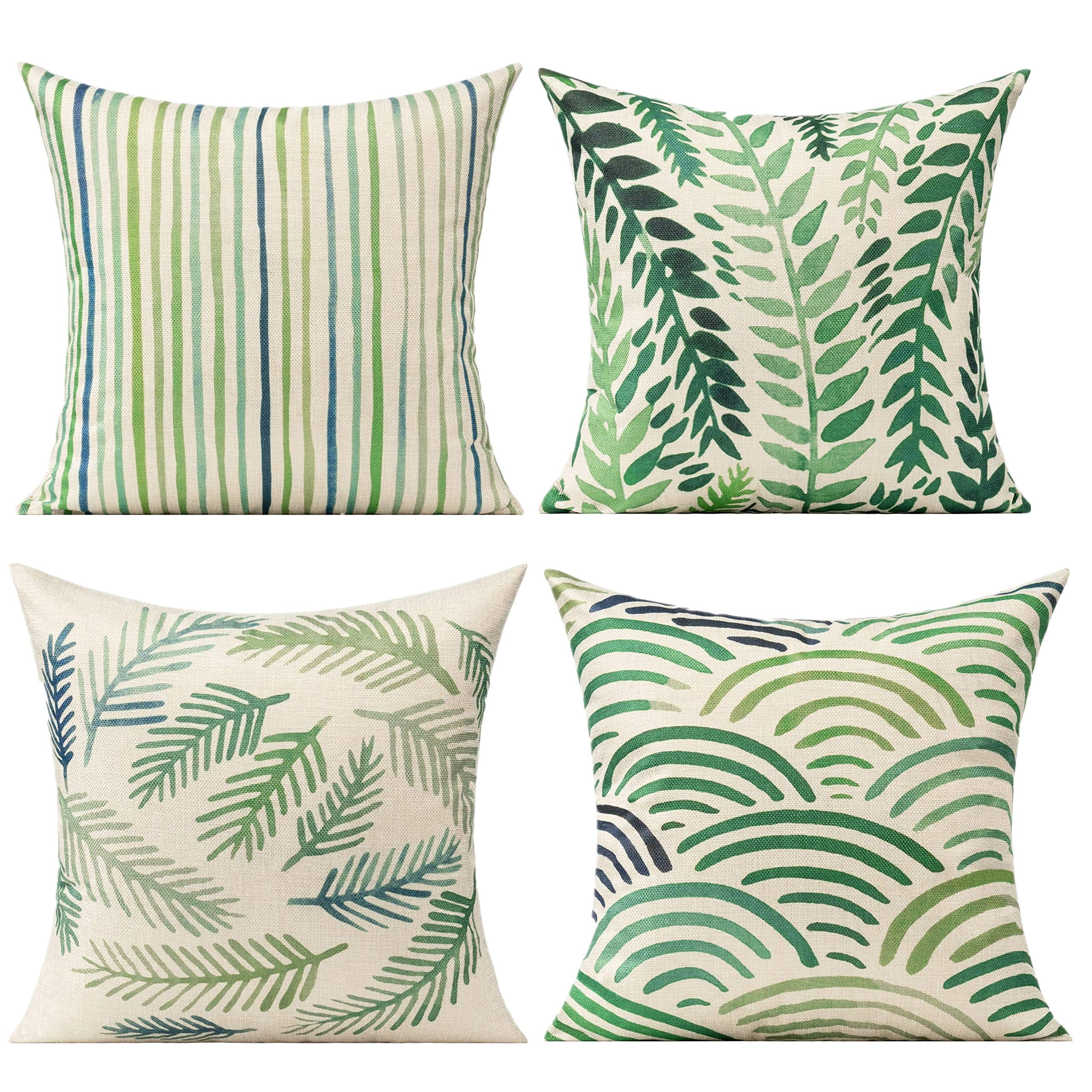 Outdoor Throw Pillow Covers for Patio Funitures Spring Green Decor ...