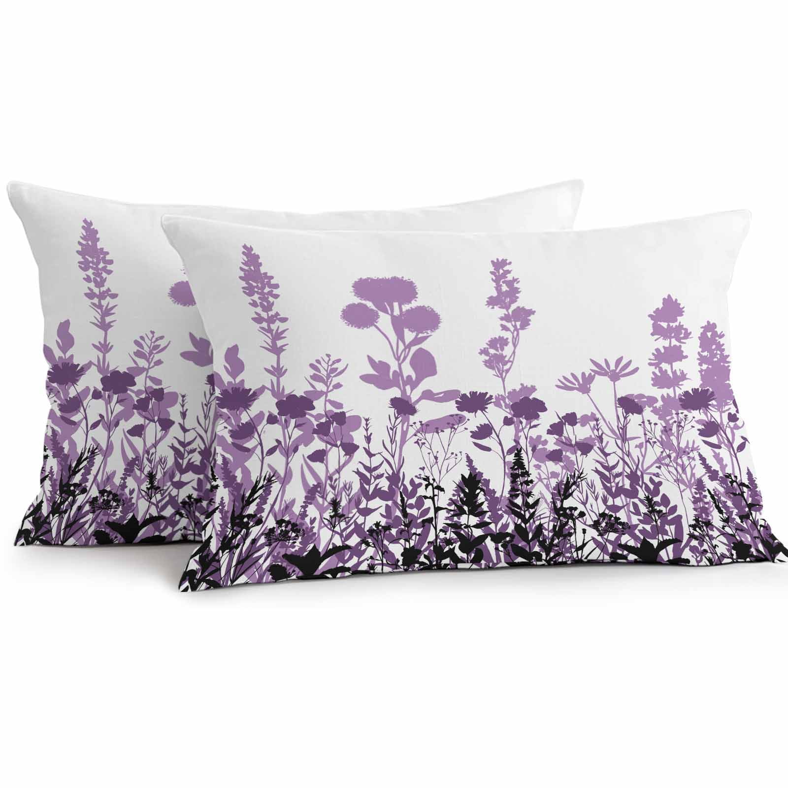 Outdoor Throw Pillows Covers 12X20 Set of 2 Waterproof Rustic Field ...