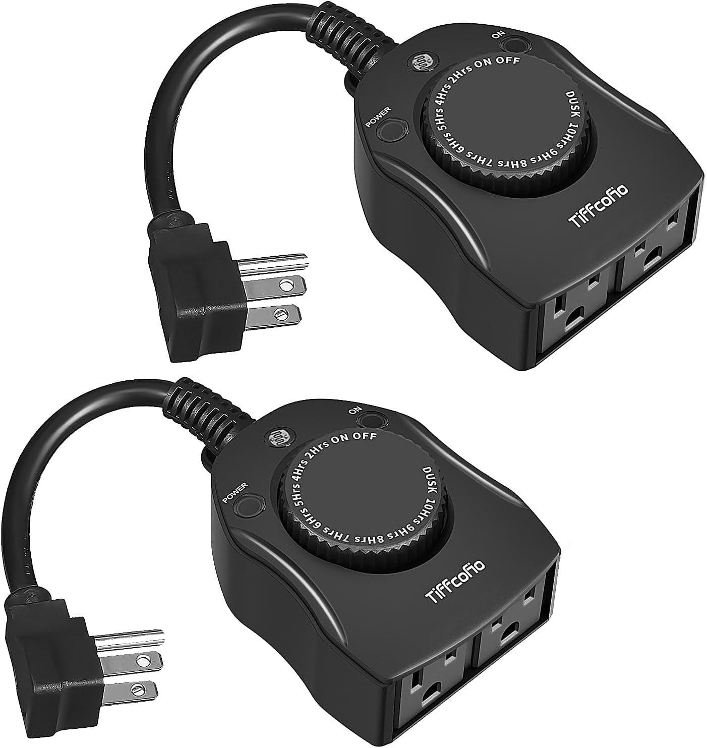 Outdoor Timer Outlet, Dusk to Dawn Light Sensor Timer, Outdoor Light ...