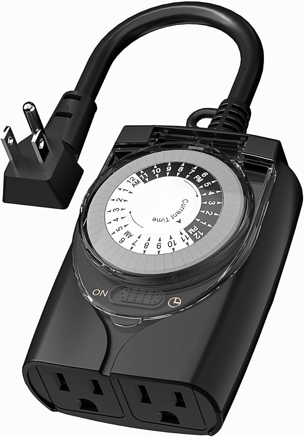 Outdoor Timer Outlet Waterproof, 24 Hour Mechanical Light Timers for ...