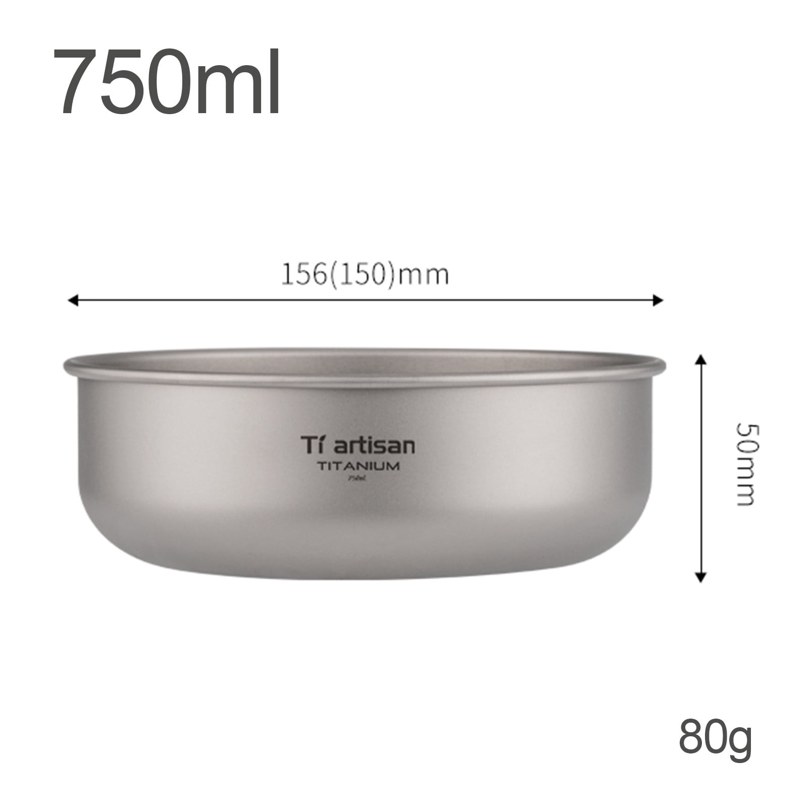 Outdoor Titanium Bowl Stackable Camping Plate Dish Hiking Home Picnic ...