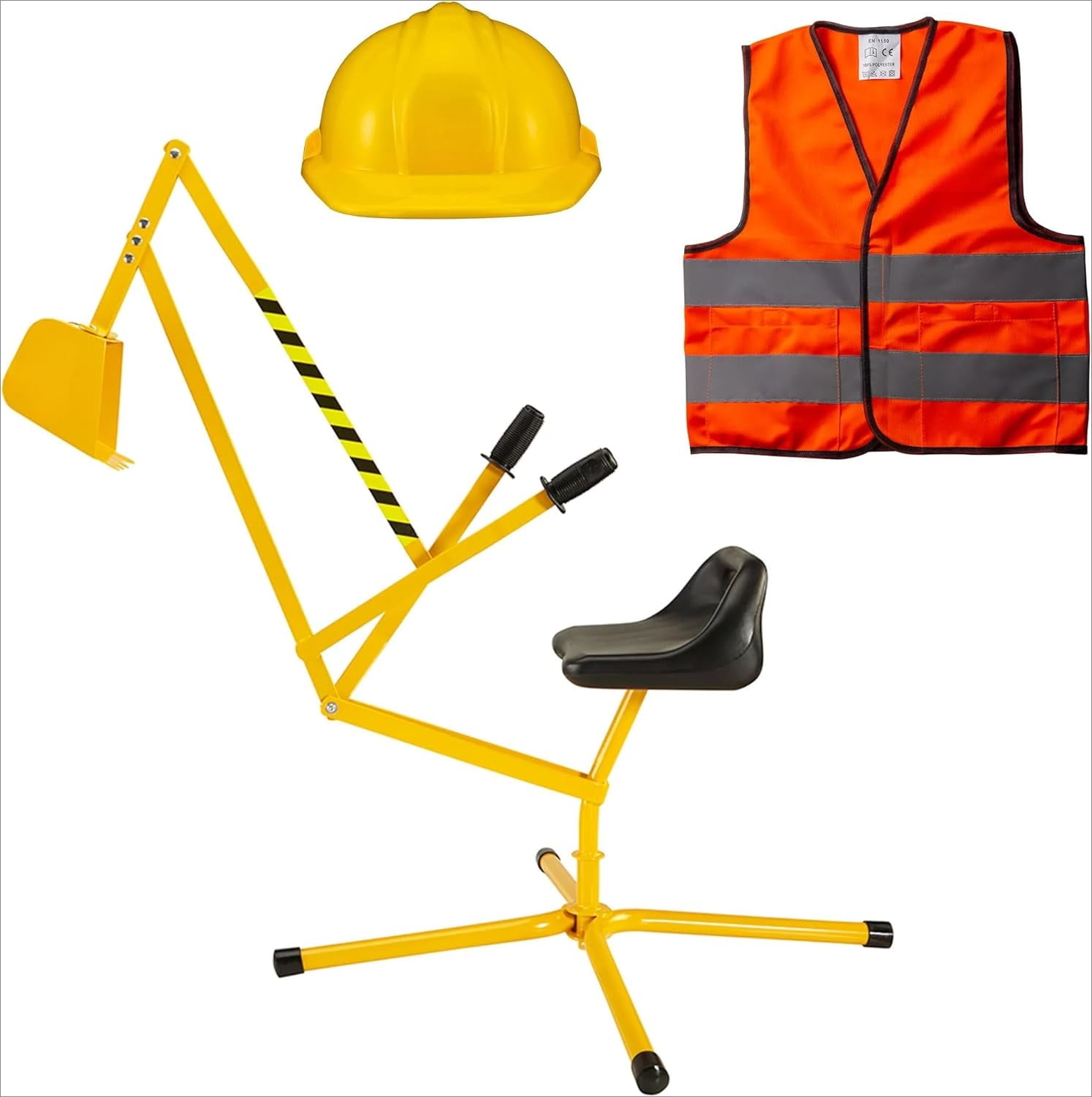 Outdoor Toy Excavator Digger Playset w/ 360 Rotation for Kids Ages 3 ...