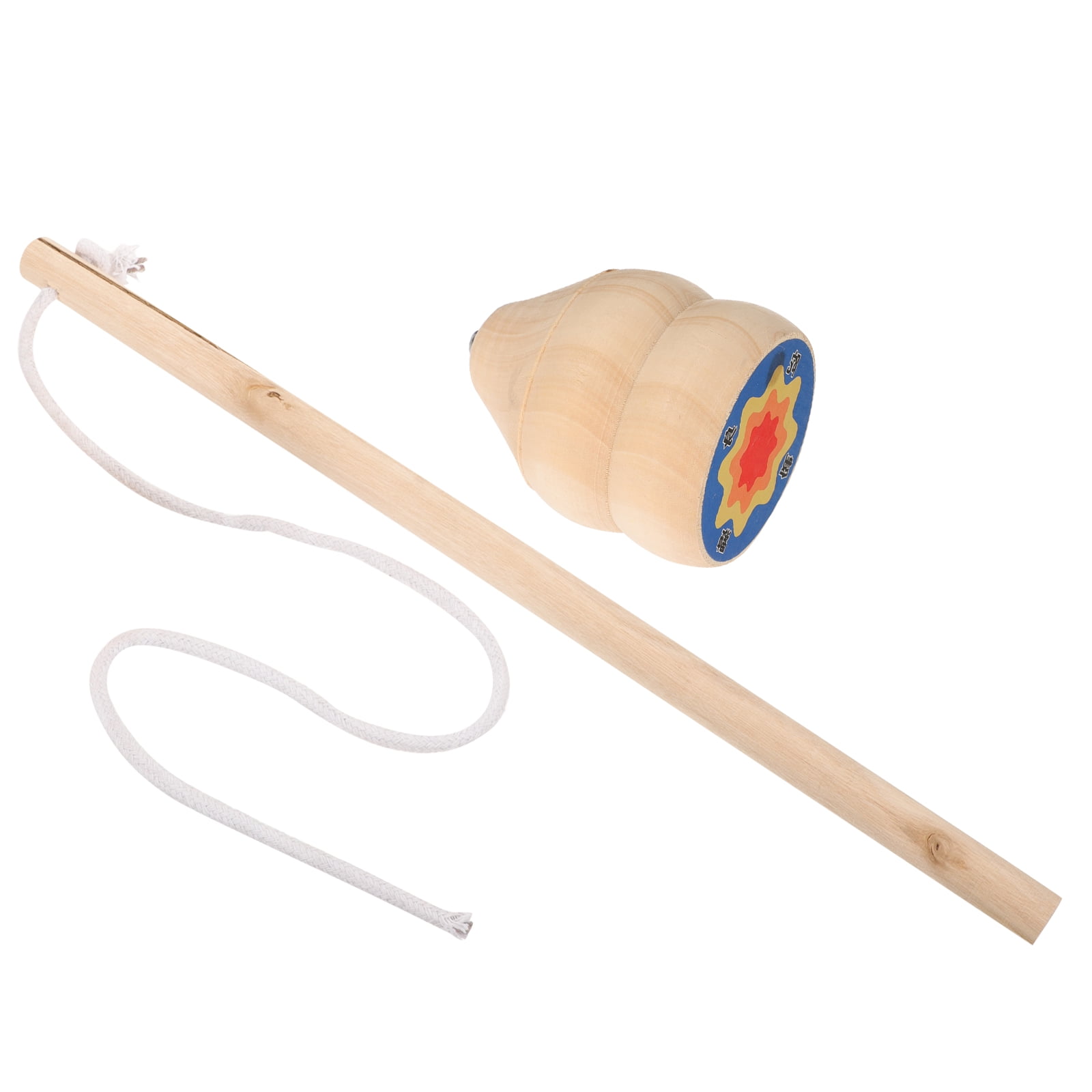 OUNONA Wooden Gyro Toy with Chinese Traditional Design for Kids Playing ...