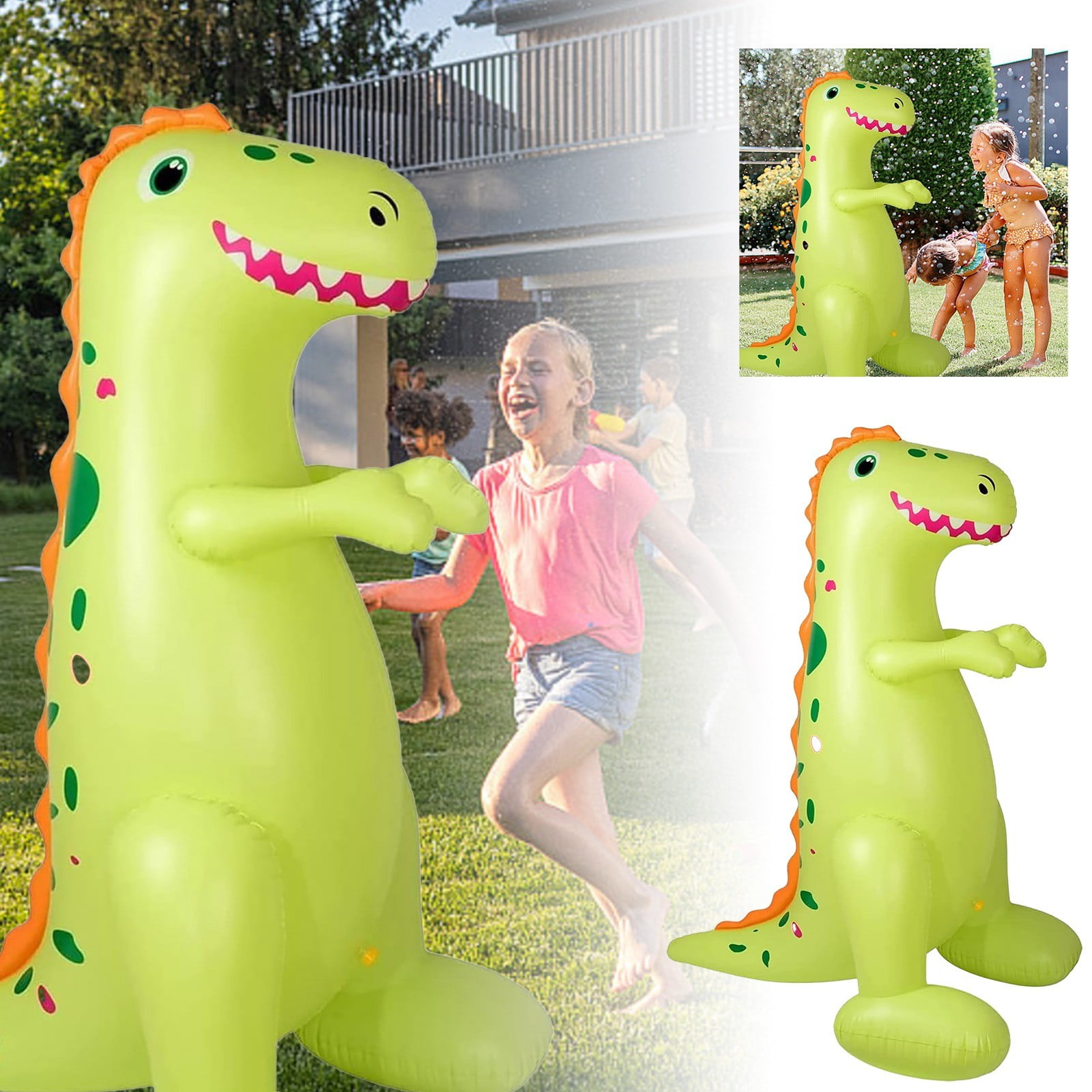Outdoor Toys Inflatable Dinosaur Playset for Kids Summer Water ...