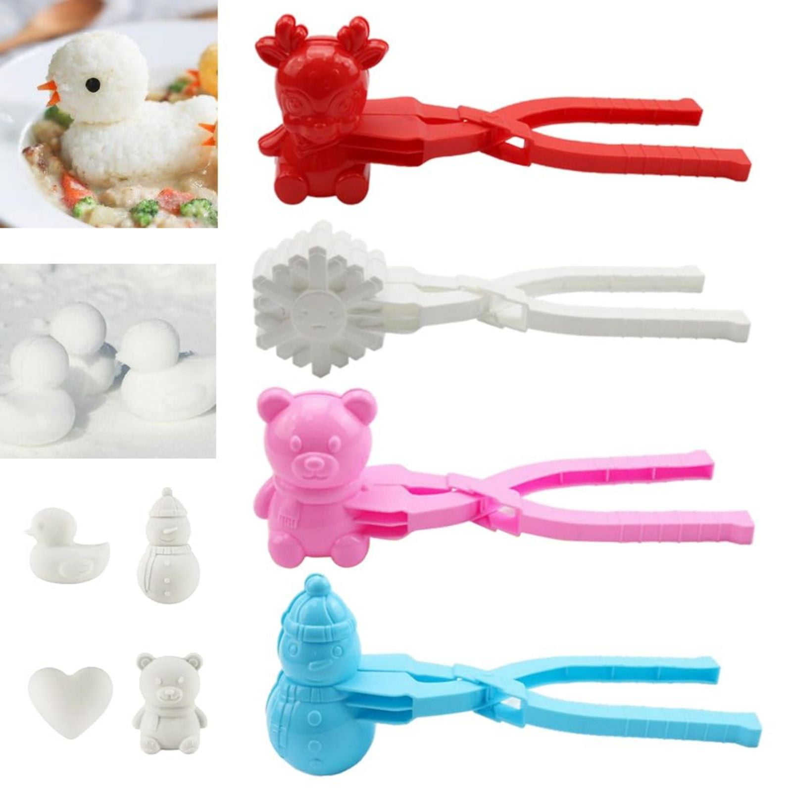 Outdoor Toys Rice DIY Animal Shaping and Snowball Making Kit for Kids ...