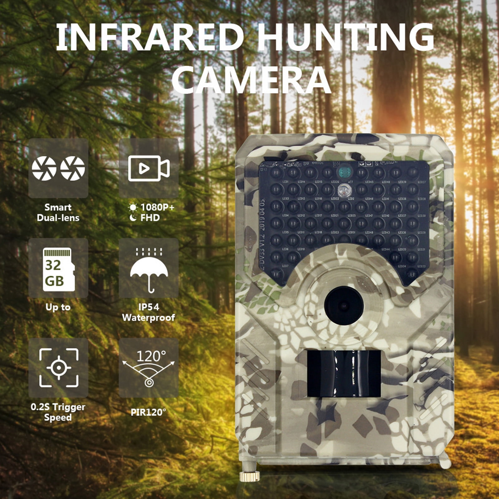 Outdoor Tracking Camera,hunting camera,Waterproof Infrared Night Vision ...