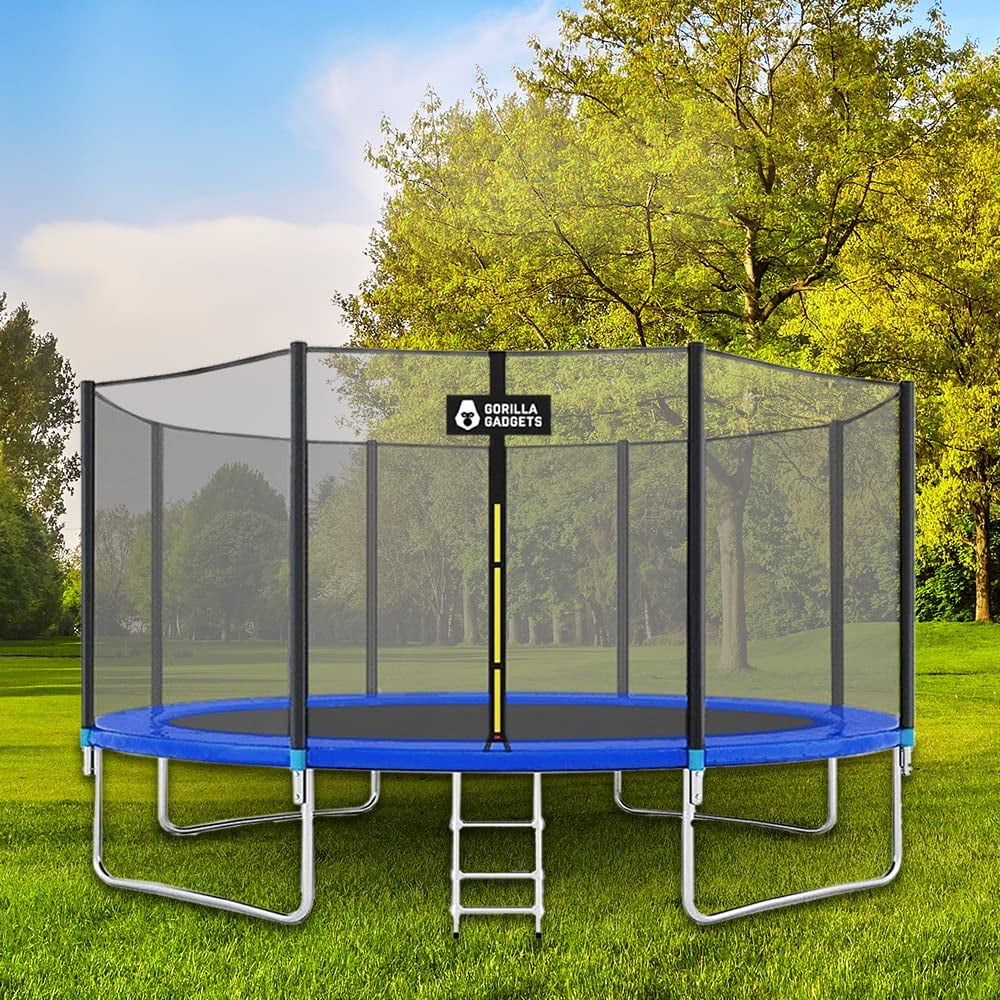 Outdoor Trampoline for Kids, 14 FT Trampoline with Net, Galvanized ...