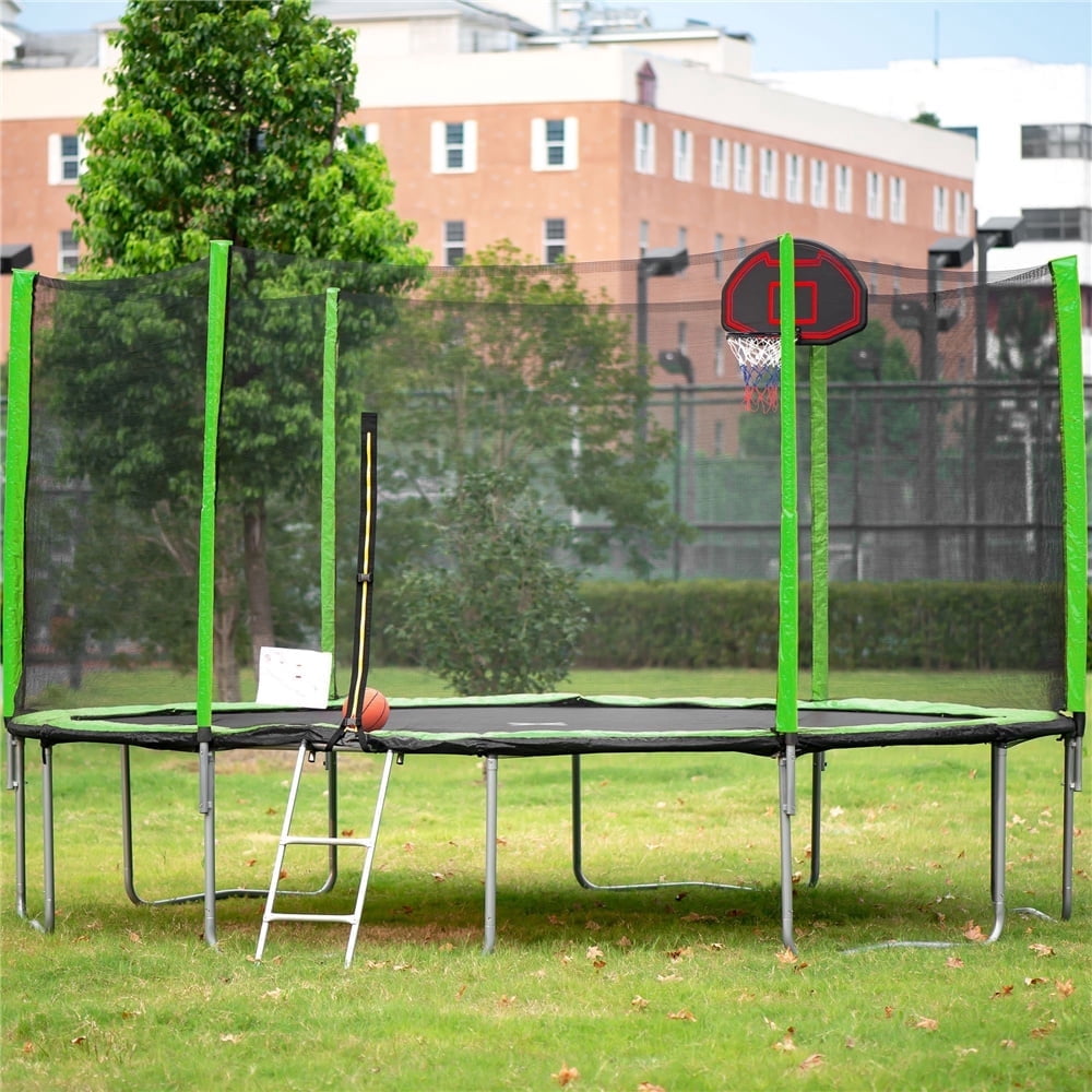 Outdoor Trampoline for Kids, New Upgraded 14' Outdoor Trampoline with ...