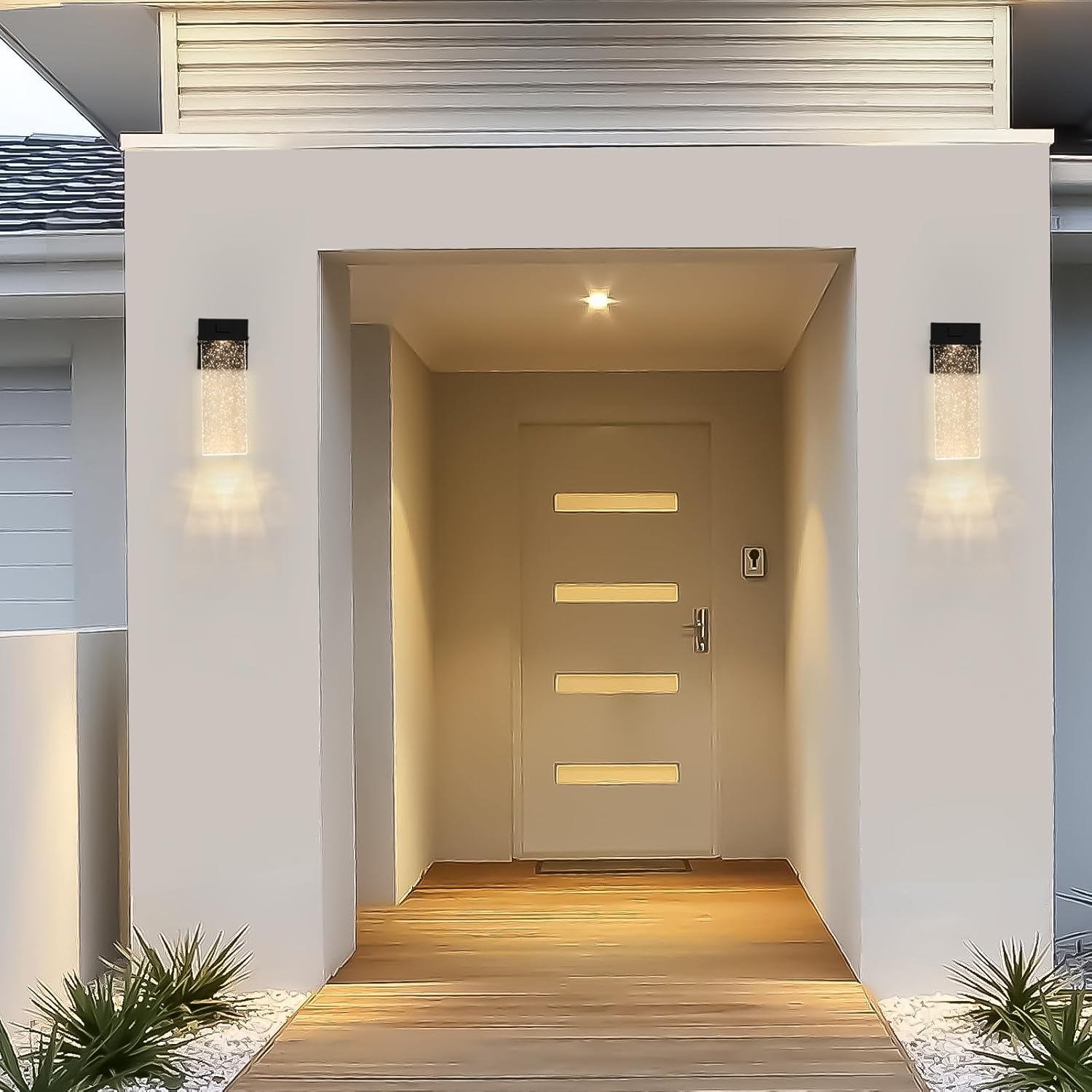 Outdoor Transparent LED Crystal Wall Lamp Weatherproof with Exquisite ...