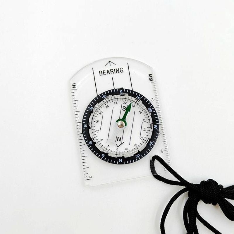 Outdoor Transparent Mini Acrylic Scale Compass Map Scale Lanyard ...