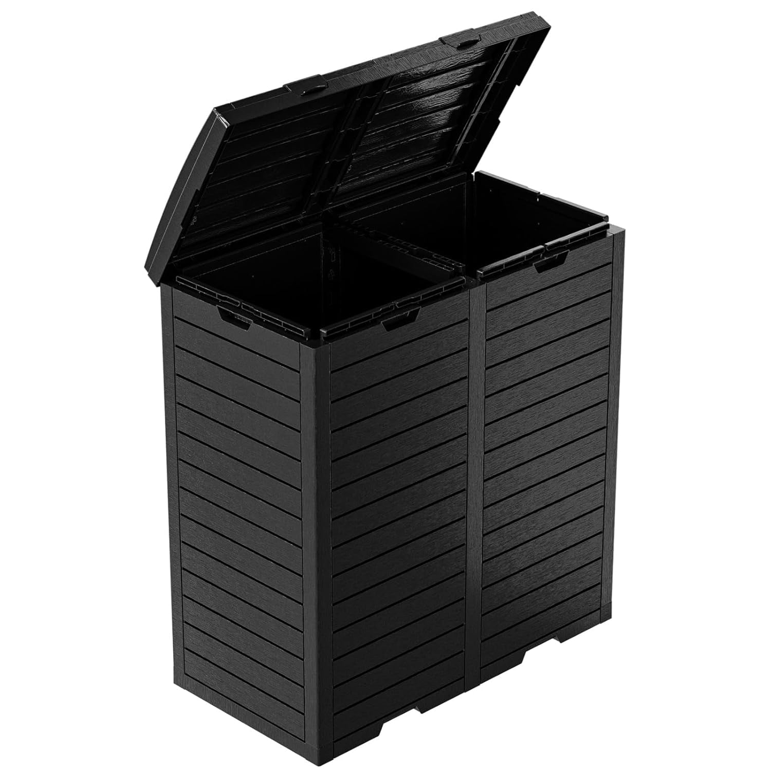 Outdoor Trash Can with Lid Outdoor Trash Bin & Pull-Out Liquid Drawer ...
