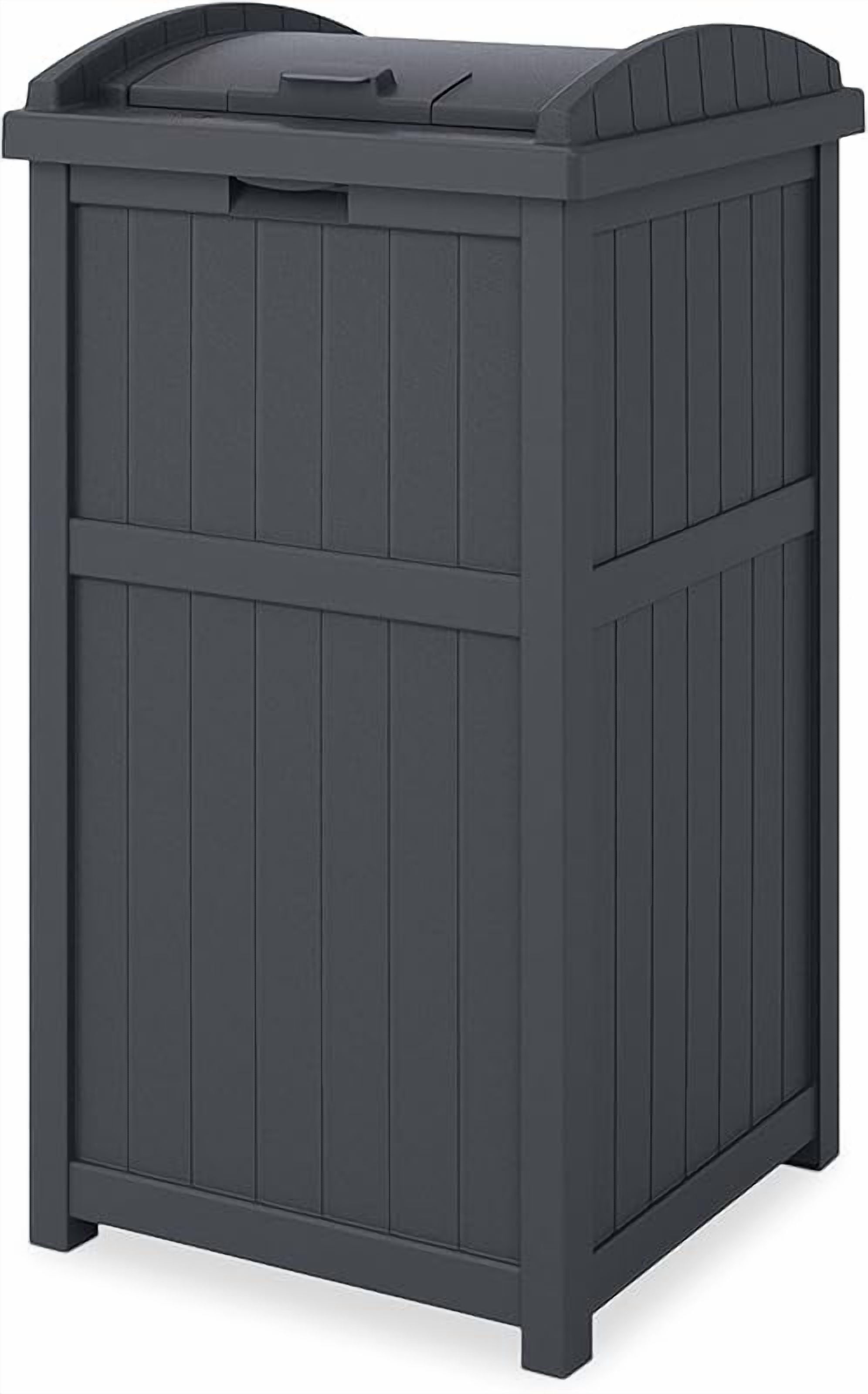 Outdoor Trash Hideaway, Resin Refuse Container w/ Lid, Cyberspace, 30 ...