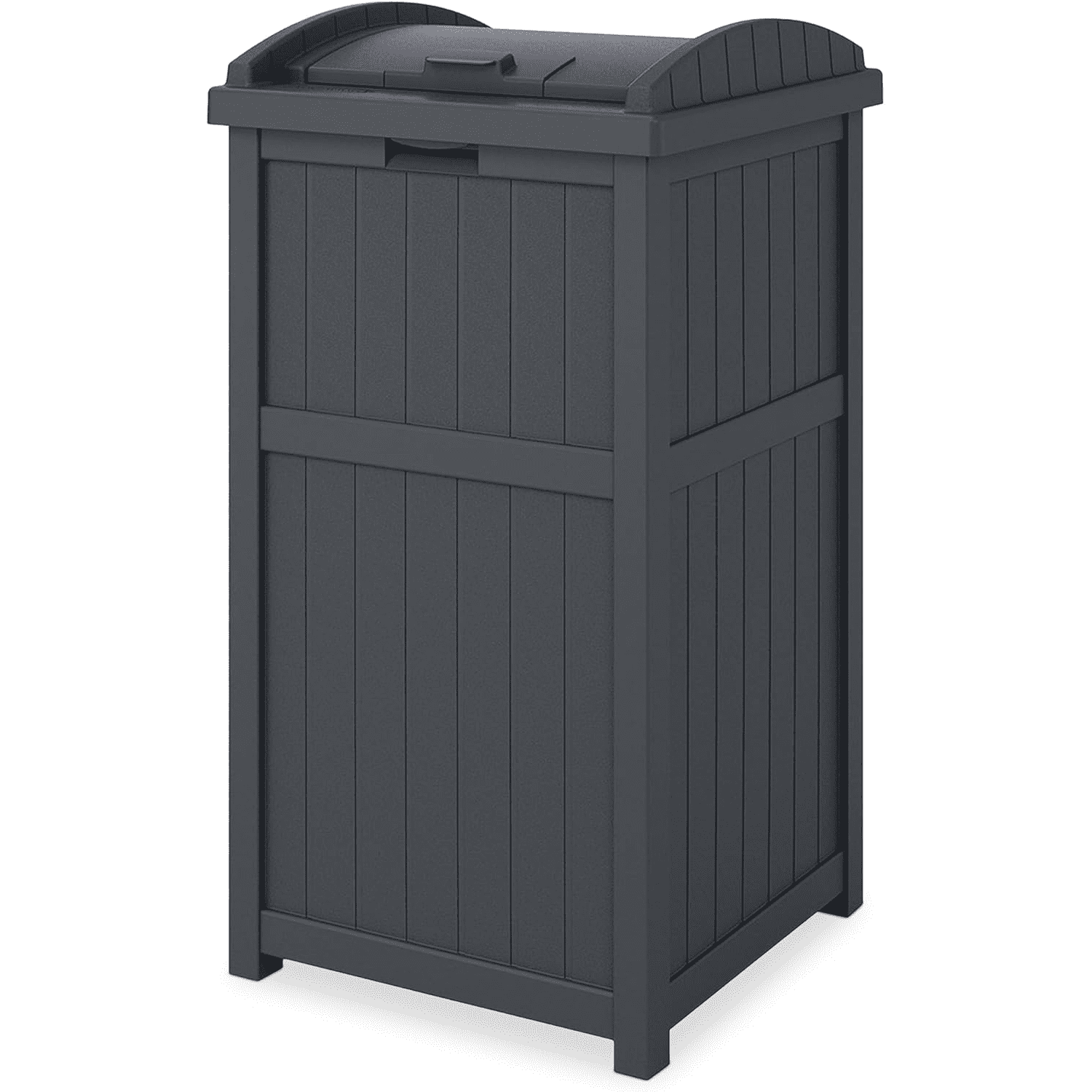 Outdoor Trash Hideaway, Resin Refuse Container w/ Lid, Cyberspace, 30 ...