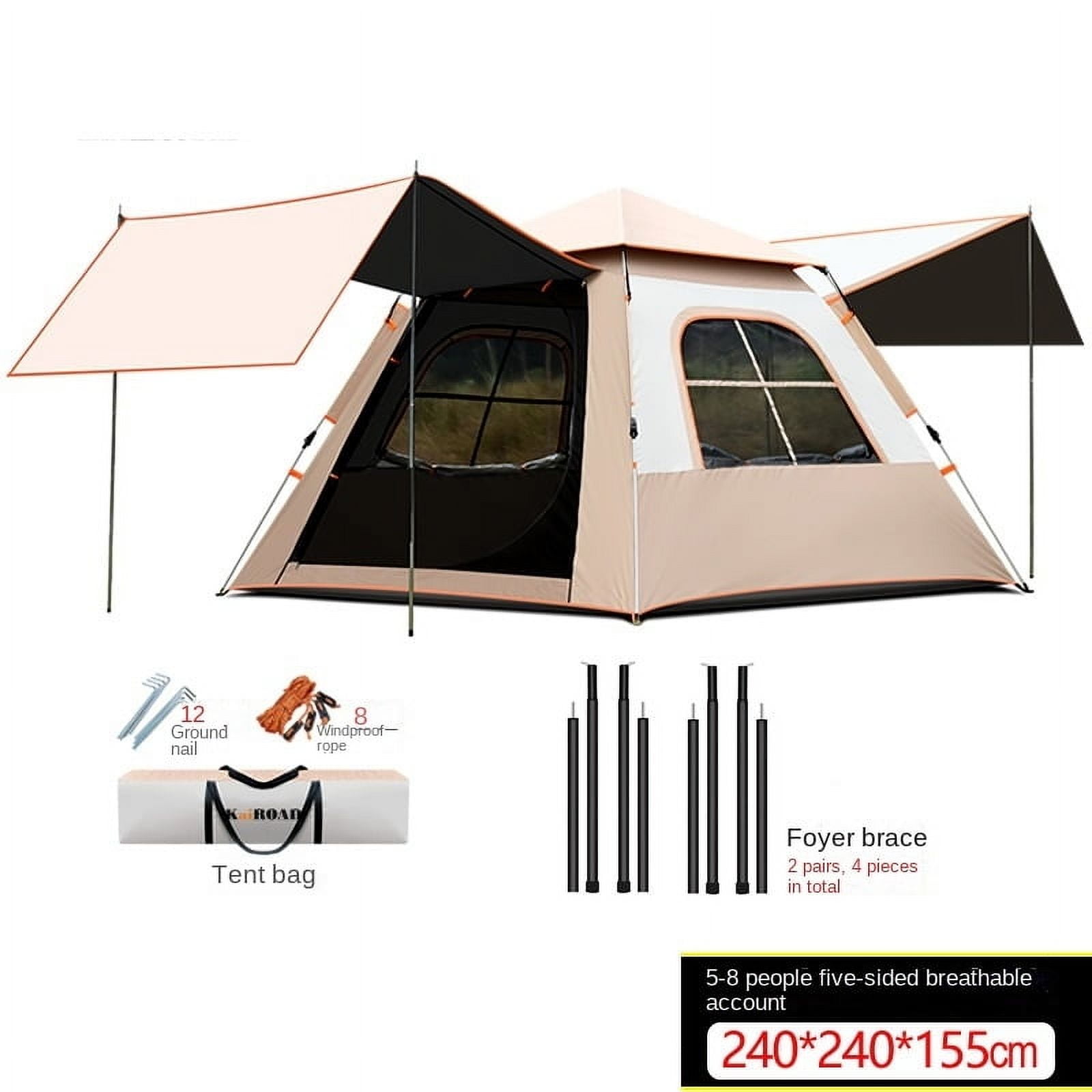 Outdoor Travel Camping Tent, Automatic Quick-open Tent, Portable Rain ...