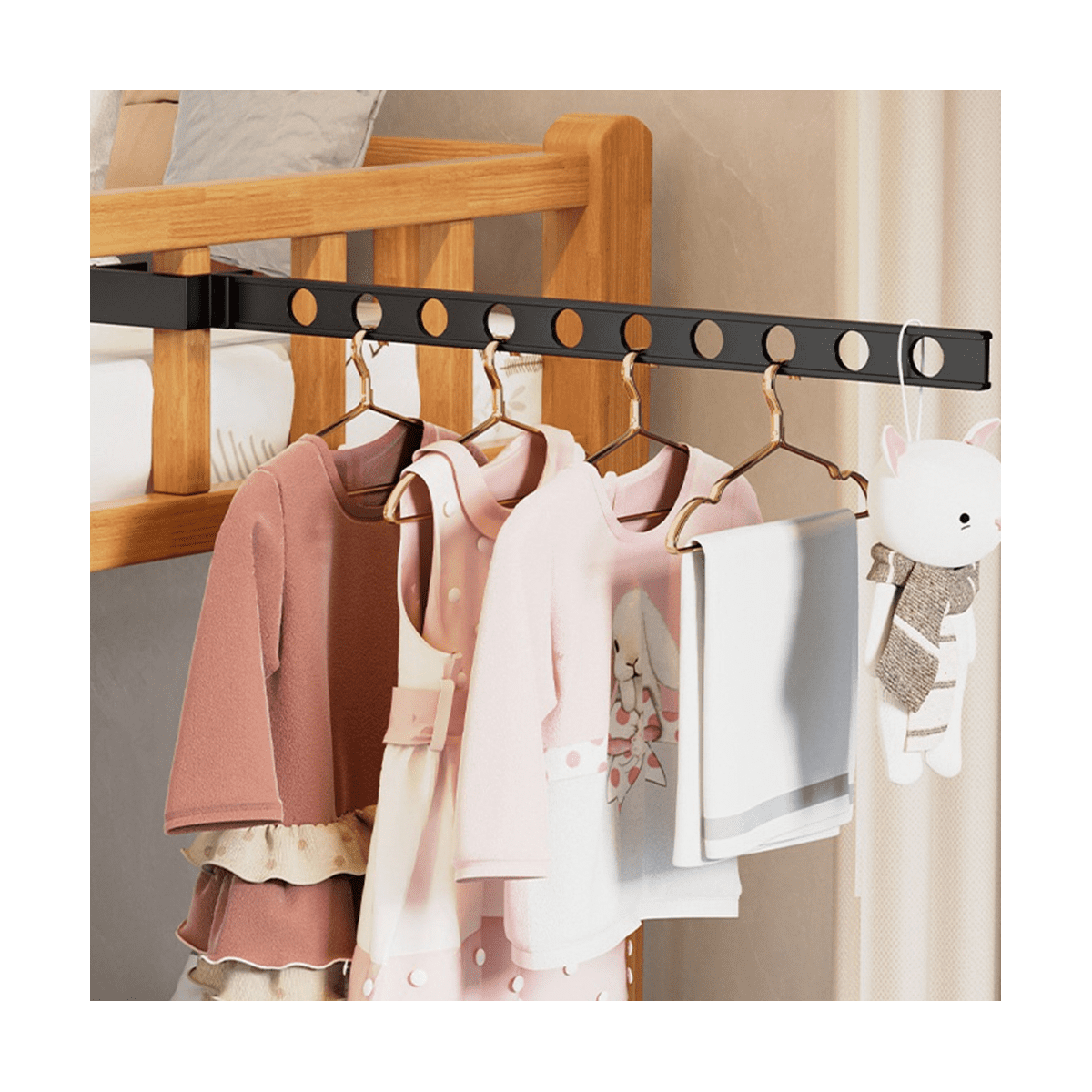 Outdoor Travel Portable Window Frame Clothes Hanger Portable Indoor ...