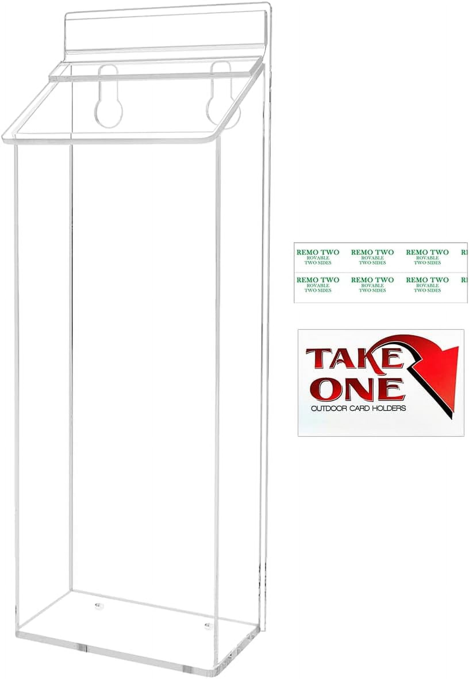 Outdoor Trifold Brochure Holder Holds 4" x 9" Advertising Pamphlets ...