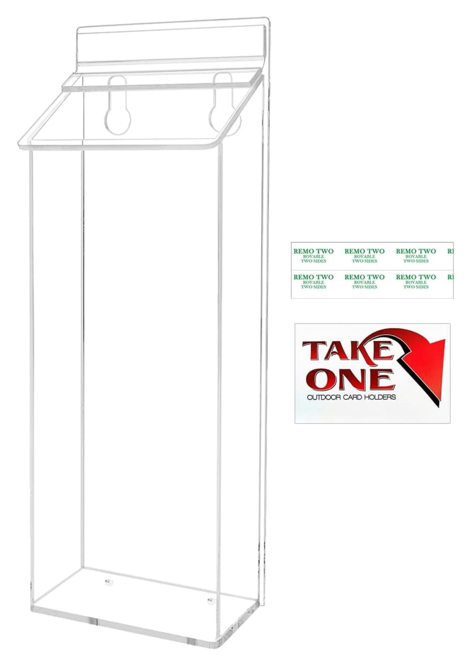 Outdoor Trifold Brochure Holder Holds 4" x 9" Advertising Pamphlets ...