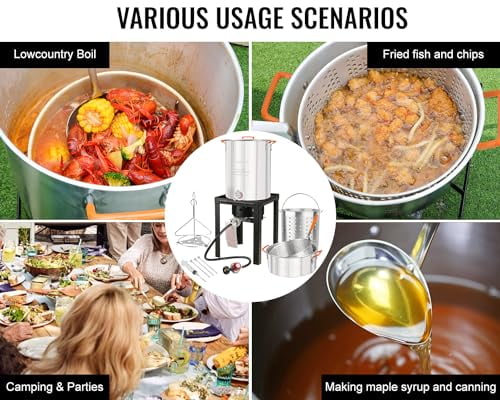 Outdoor Turkey Deep Fryer Set Seafood Boiler Kit Fish Fryer with ...