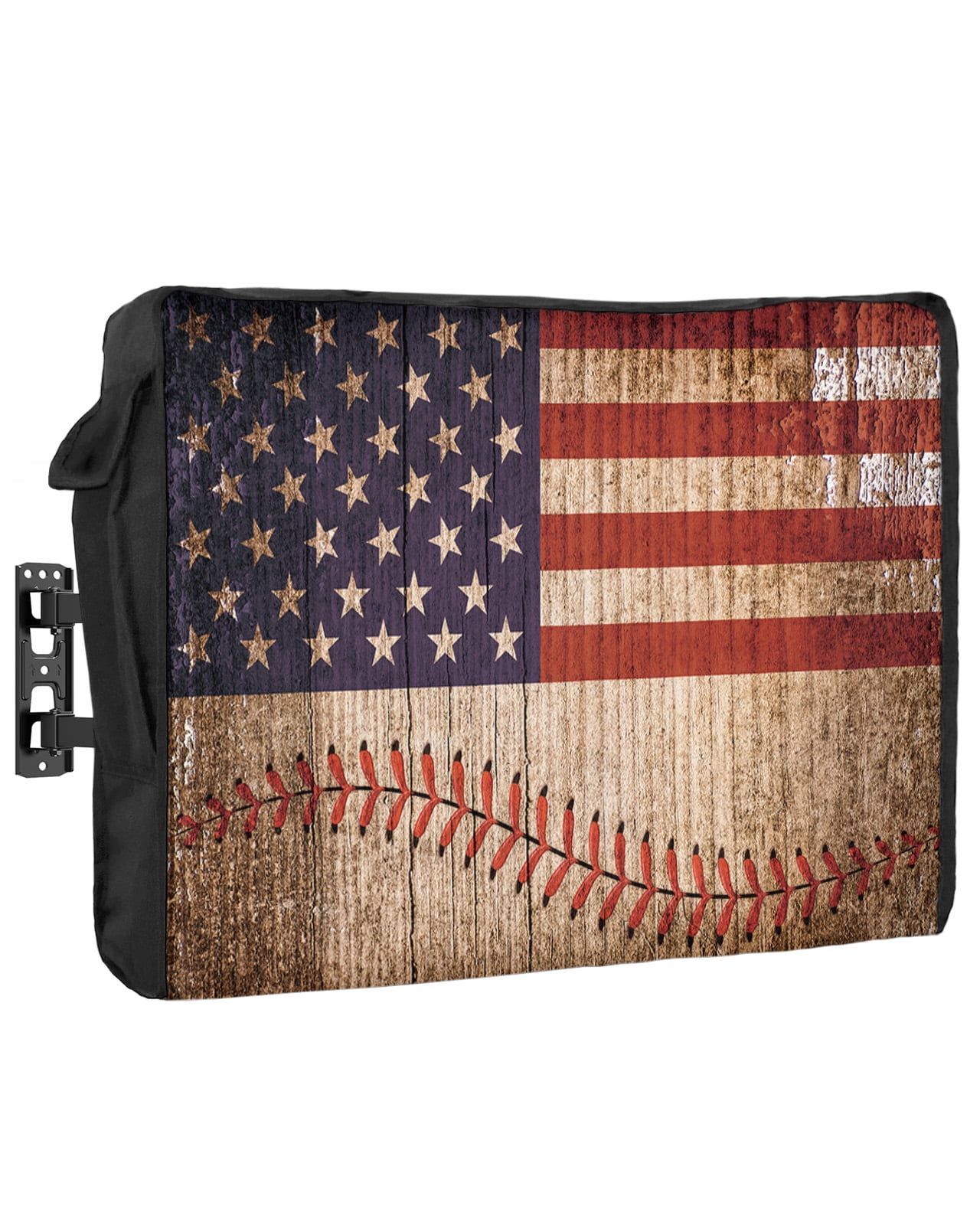 Outdoor Tv Cover 50 To 55 Inch, Rustic America Flag Baseball Design ...