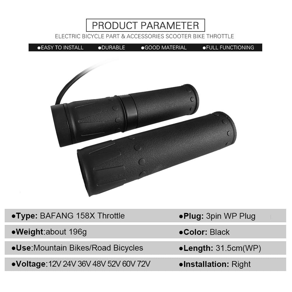 Outdoor Twisting Throttle Ebike Half Twistting Throttle 158X 3 Pin WP ...