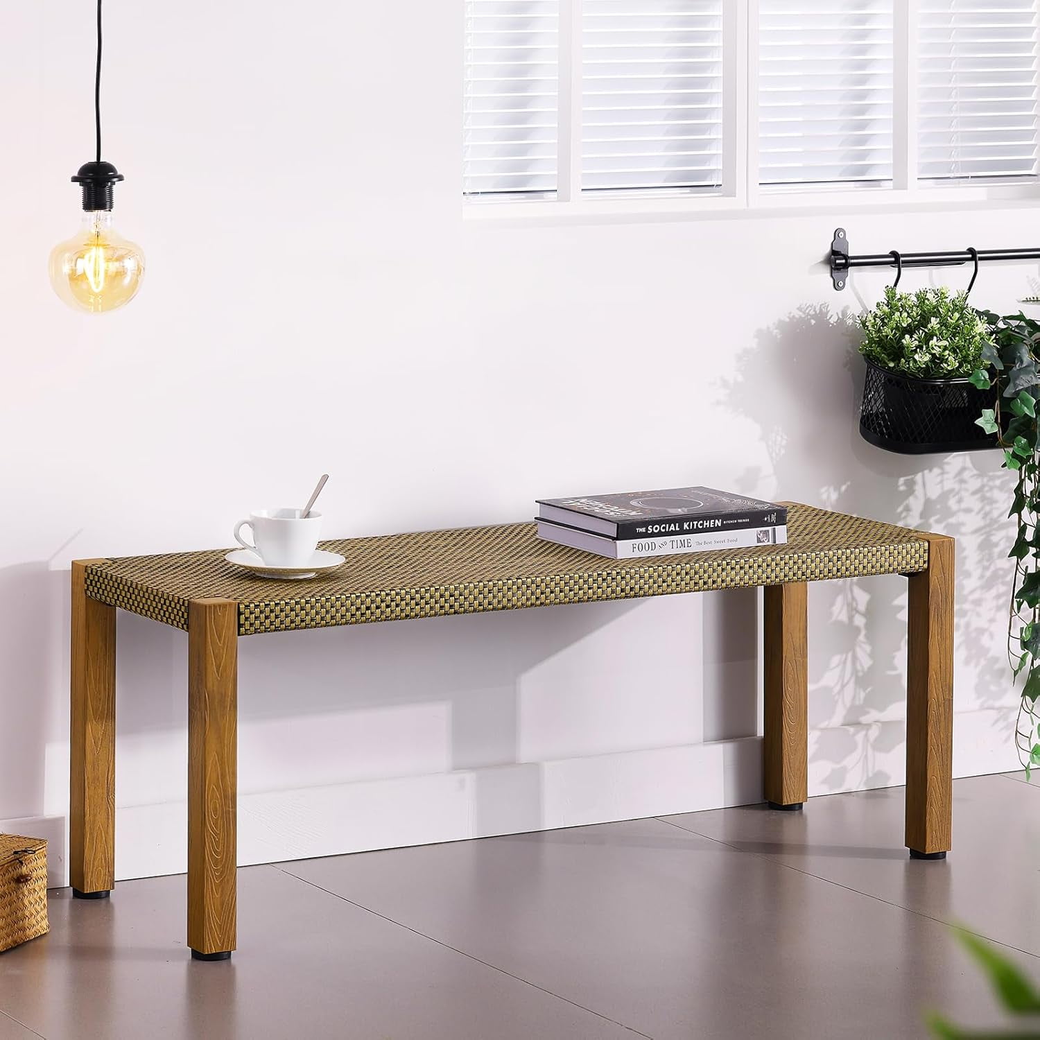 Outdoor , Two-Person Patio Benches for Outdoors, Garden with Breathable ...