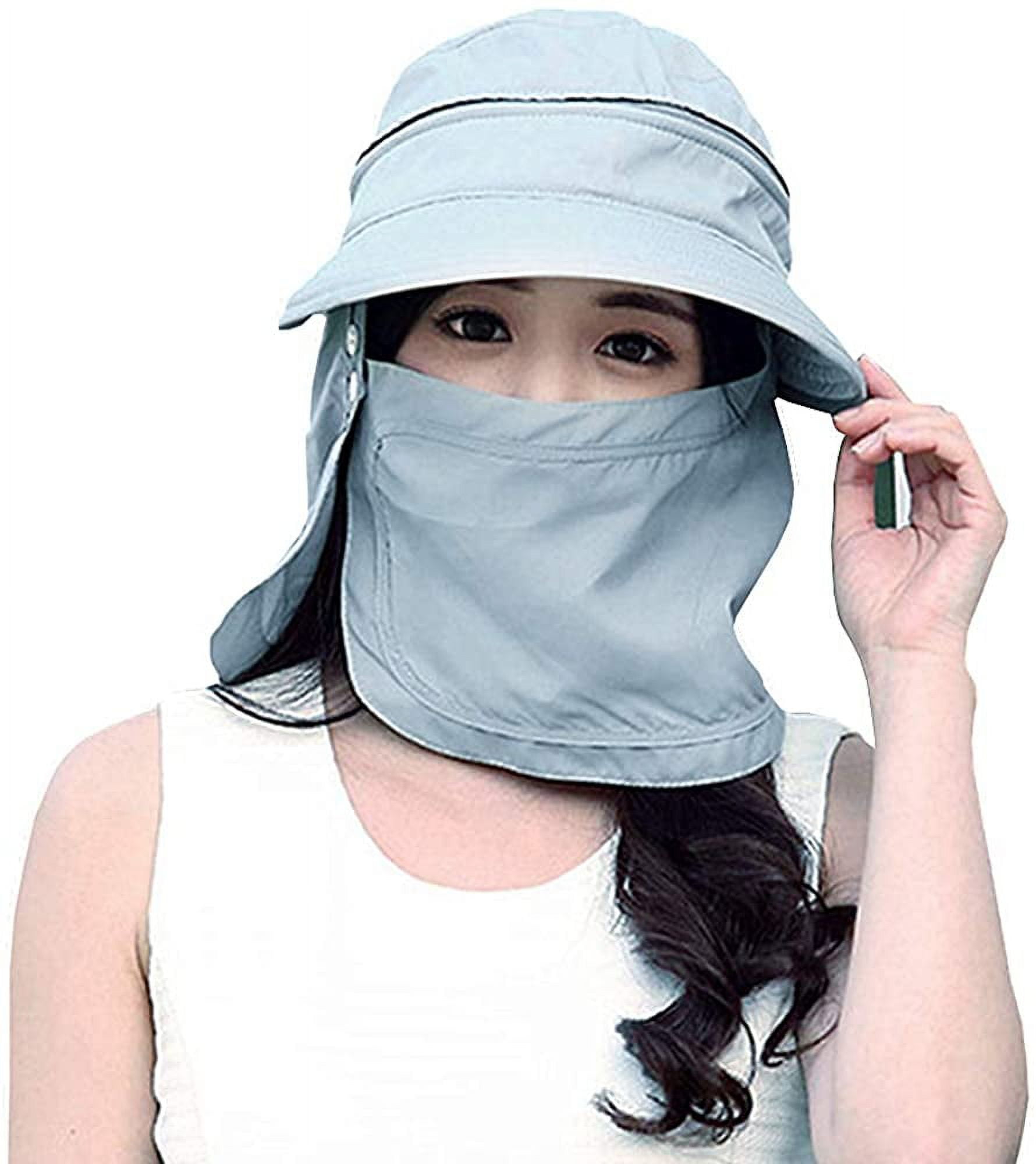 Outdoor UPF 50+ UV Sun Protection Waterproof Breathable Face Neck Flap ...