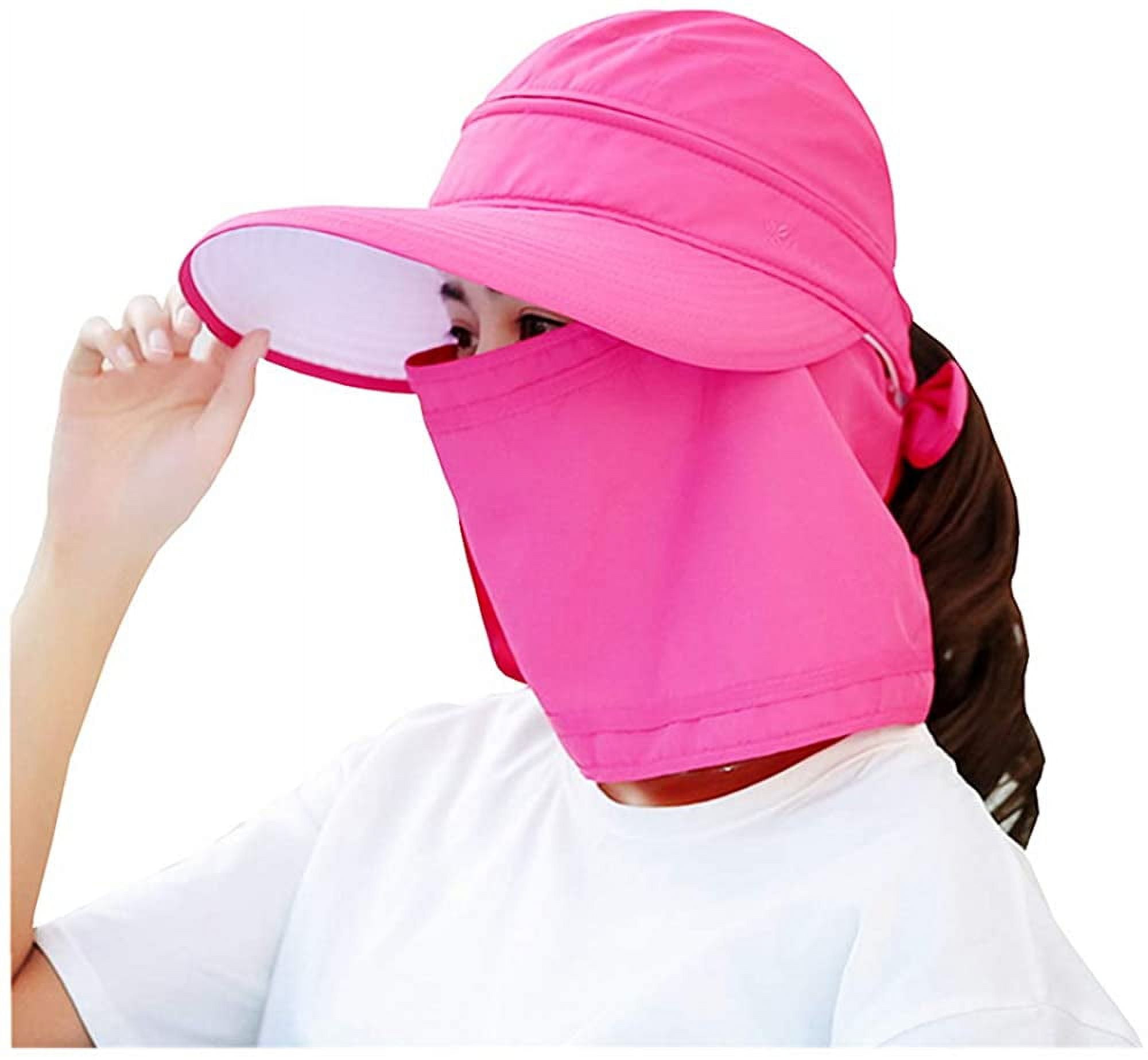 Outdoor UPF 50+ UV Sun Protection Waterproof Breathable Face Neck Flap Cover Folding Sun Hat for ...