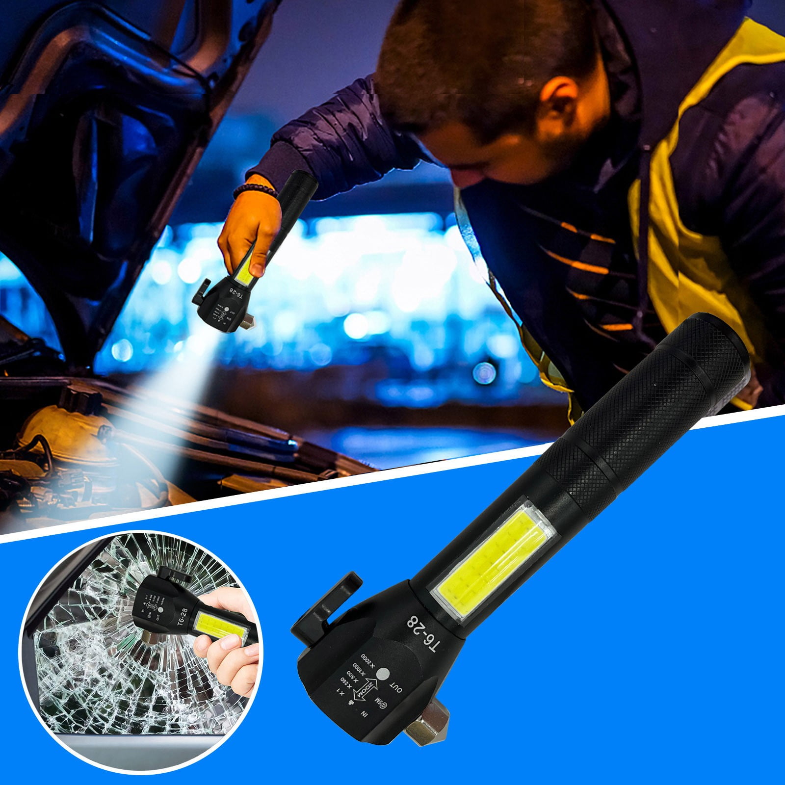 Outdoor USB Rechargeable Flashlight | Super Bright 350 Lumen LED Torch ...