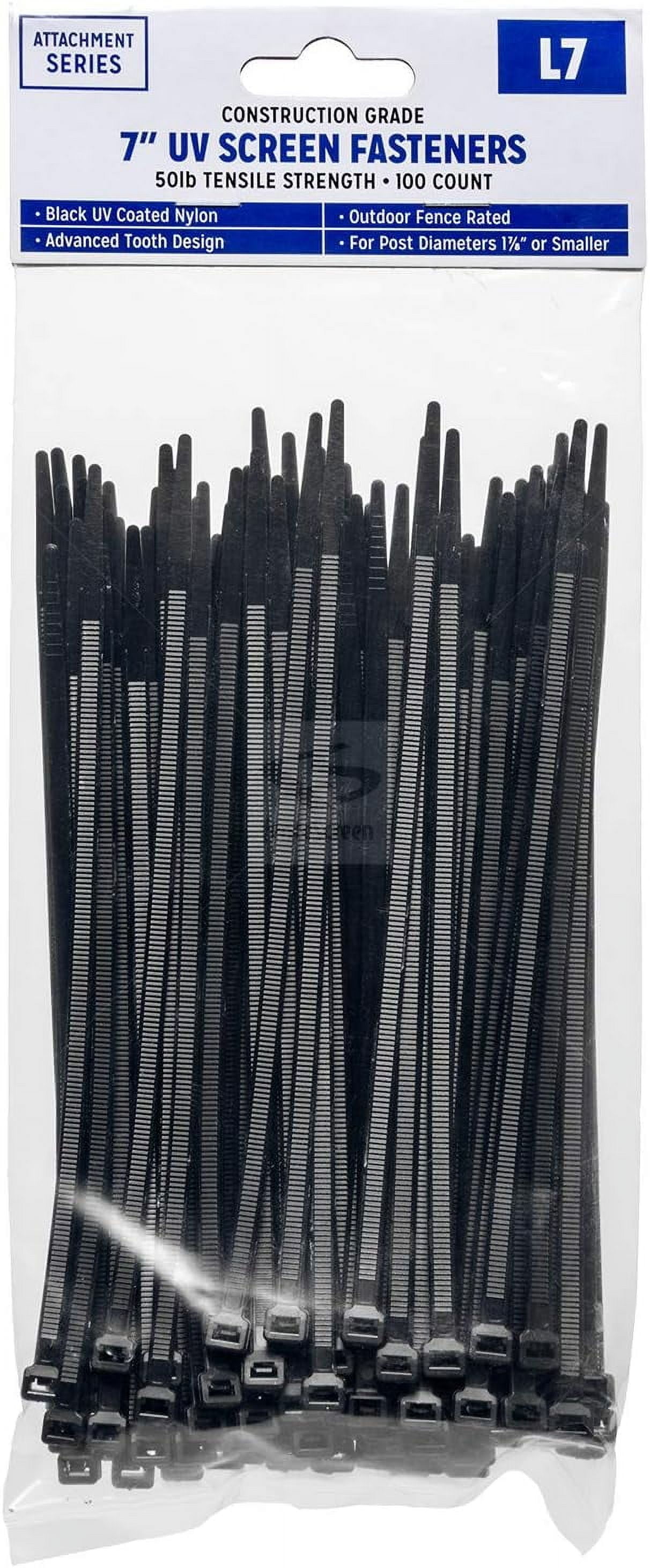 Outdoor UV Zip Tie Fasteners (7in, Black) - Walmart.com