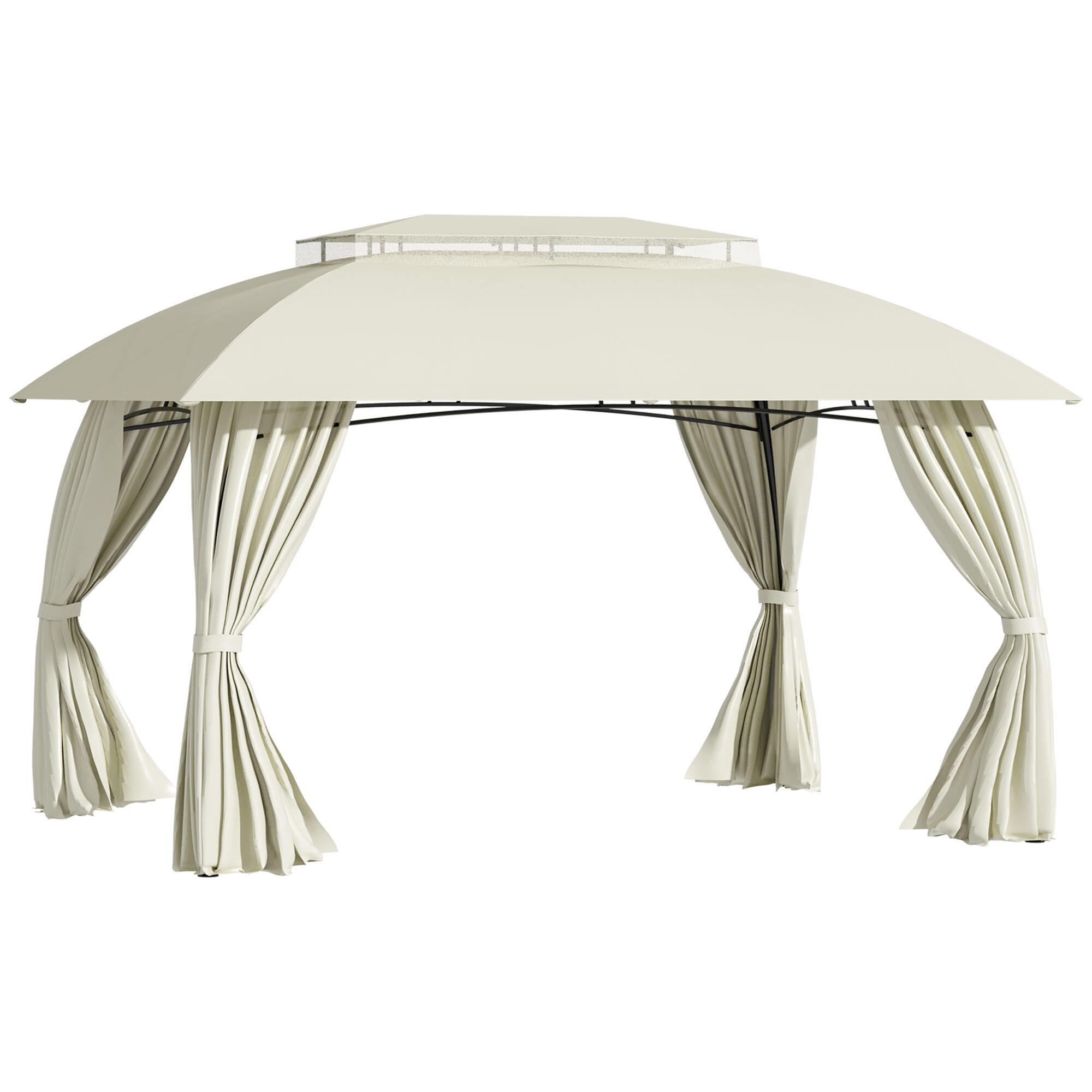 Outdoor Umbrellas, 10' x 13' Patio Gazebo Canopy, Double Vented Roof ...