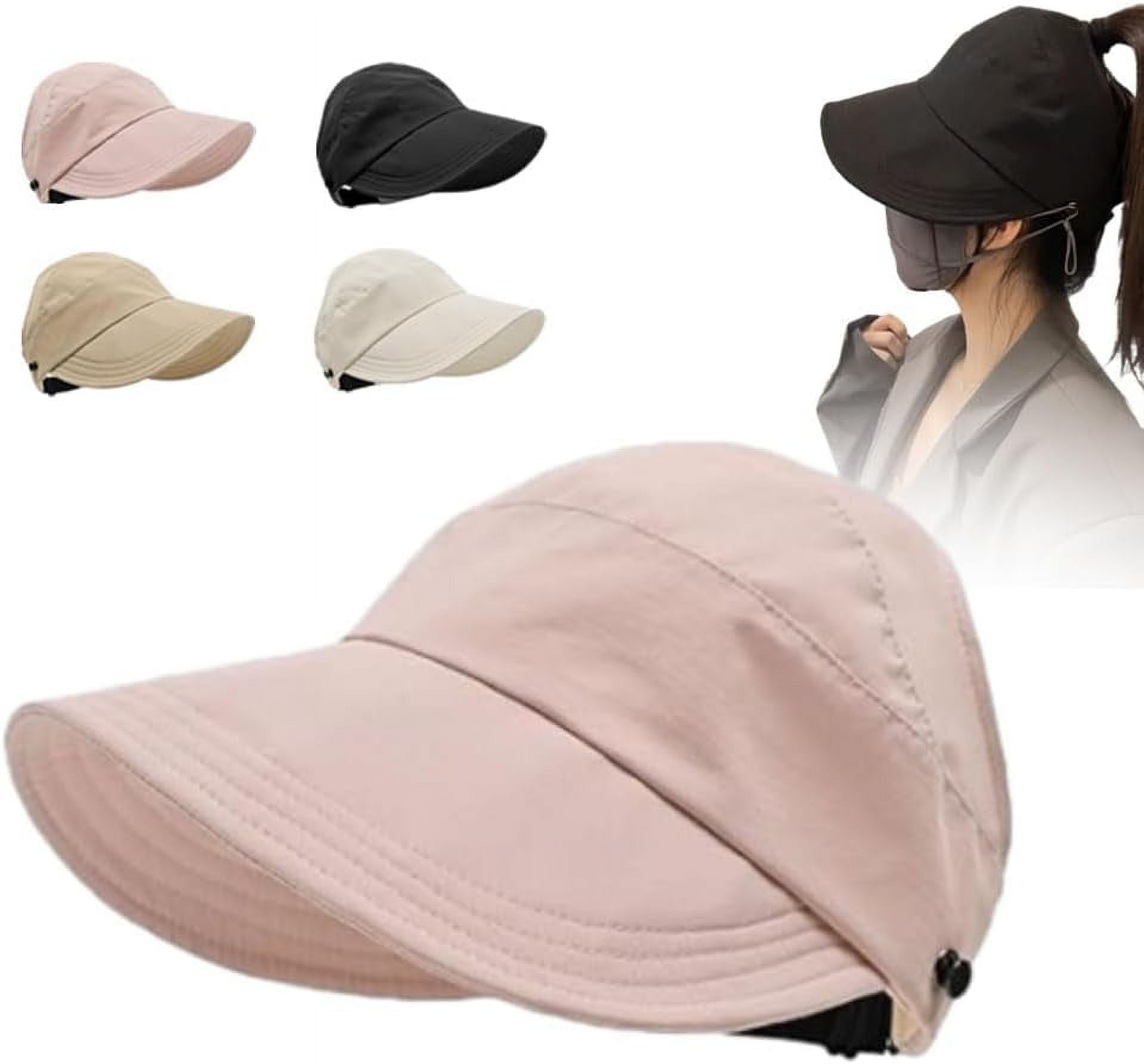 Outdoor Uv Protection Hollow Top Sun Hat, Wide Brim Adjustable Sun ...