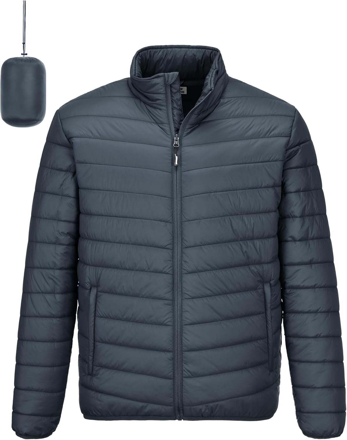 Outdoor Ventures Men's Lightweight Packable Puffer Winter Jacket ...