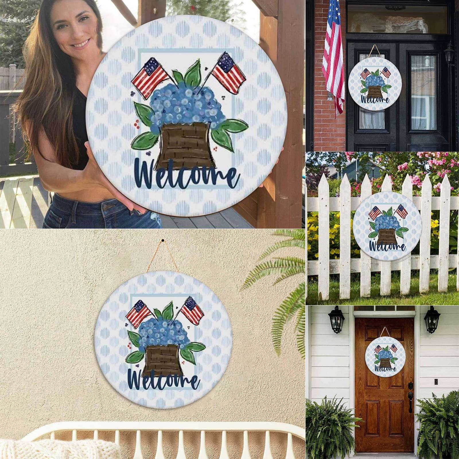 Outdoor Vertical Welcome Signs for Porch Large Wall Decorations for ...