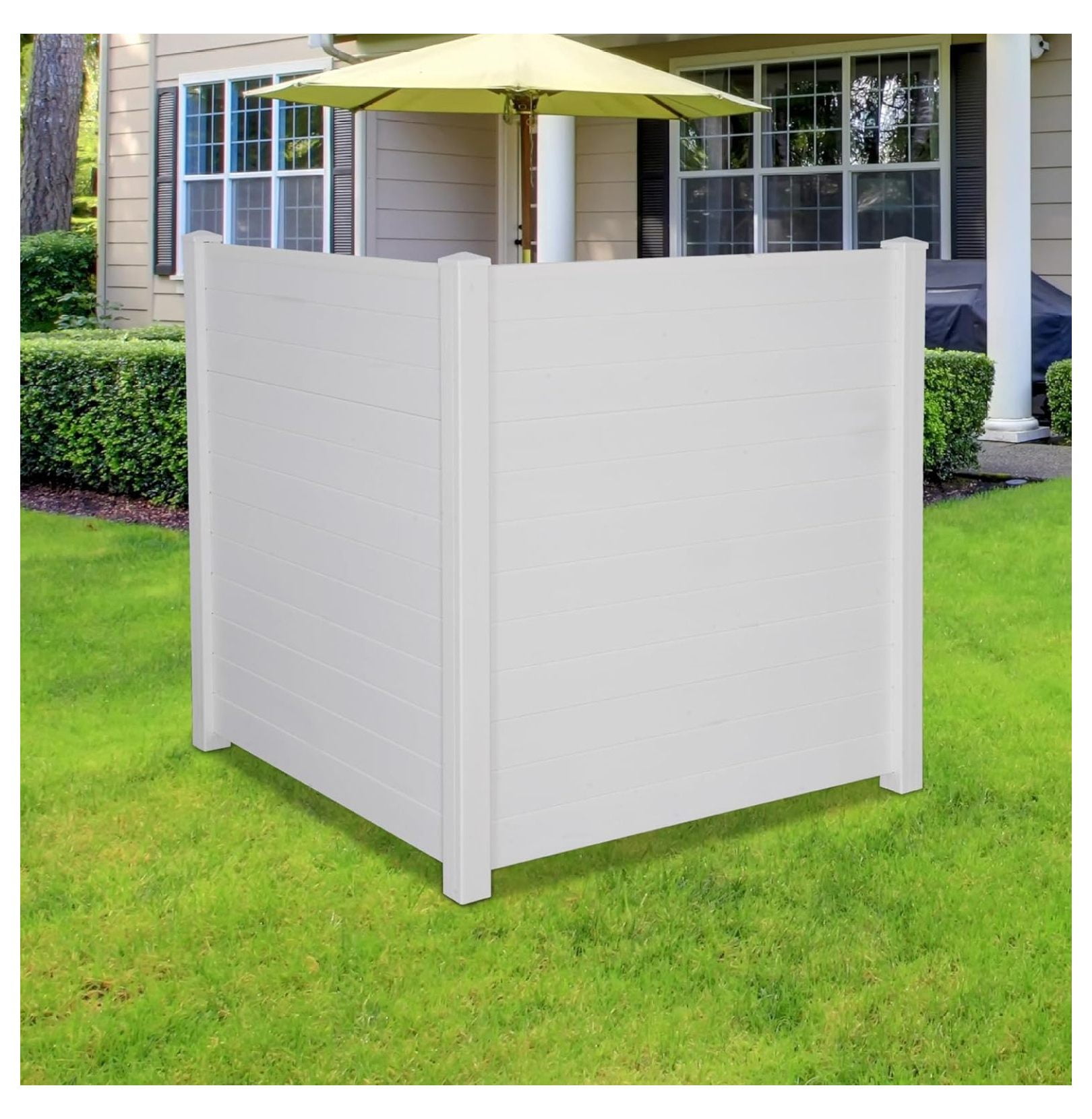 Outdoor Vinyl Privacy Screen, Privacy Fence Panels for Outside Units ...