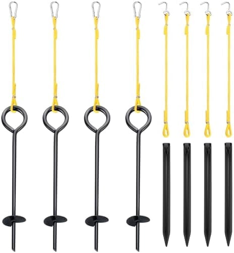 Outdoor Volleyball Adaptor Kit with Heavy Duty Ground Stakes Auger ...