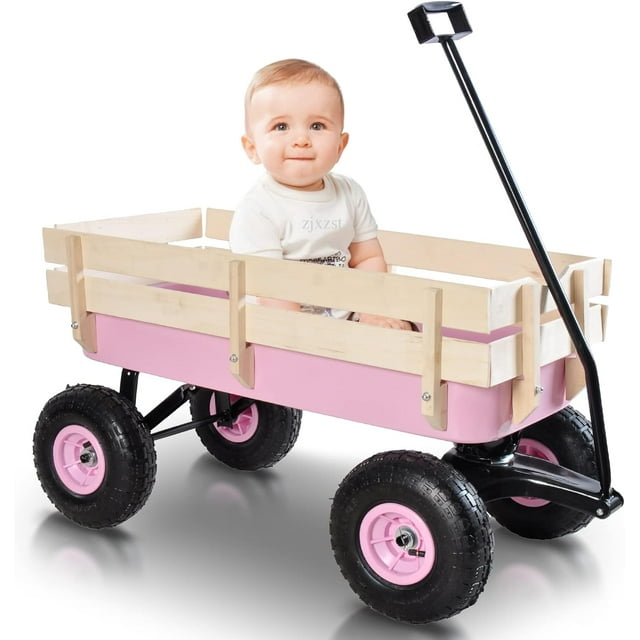Outdoor Wagons for Kids/Pets, All Terrain Utility Wagon with Wheels ...