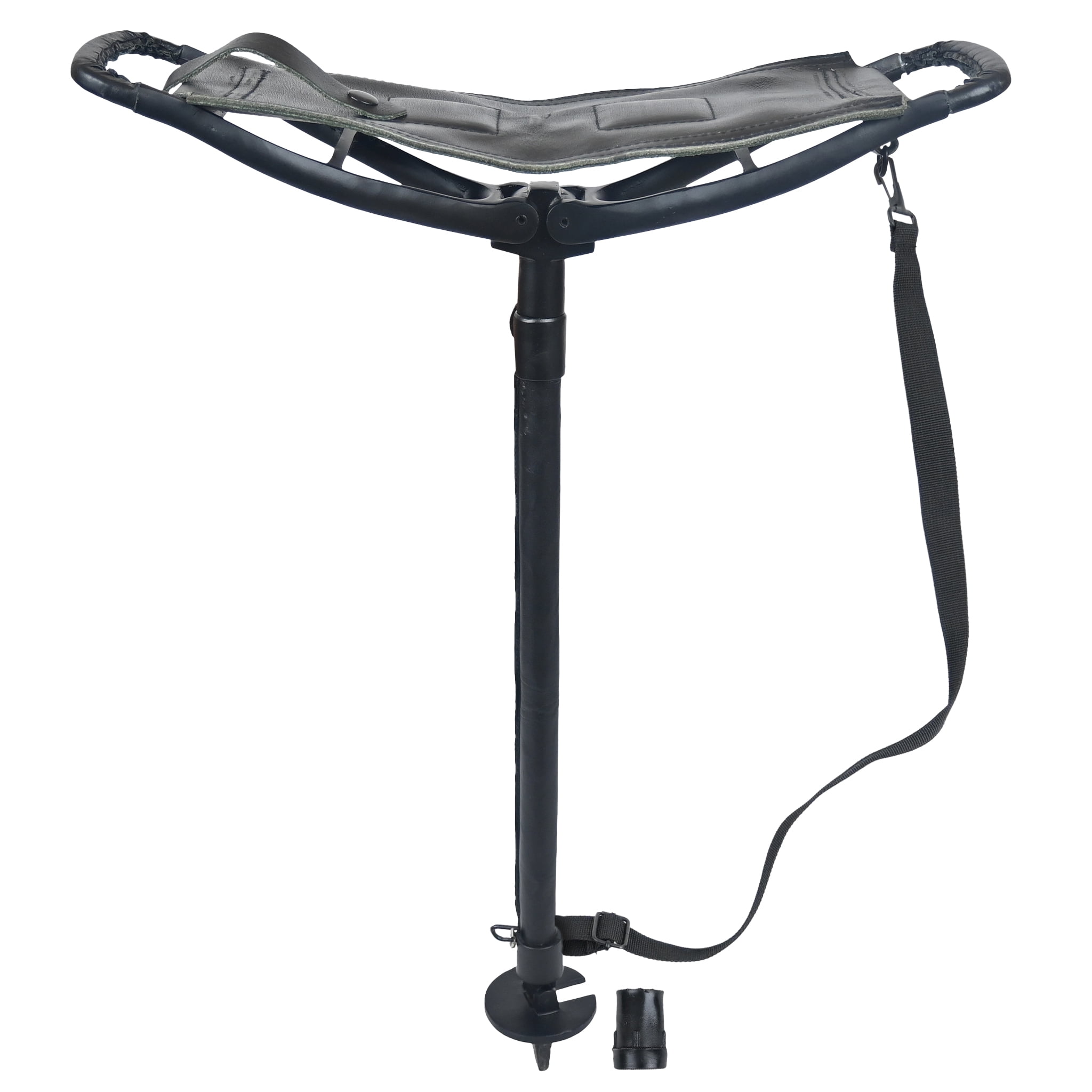 Outdoor Walking Stick Seat Adjustable Cane Leather Seat Portable Sports ...