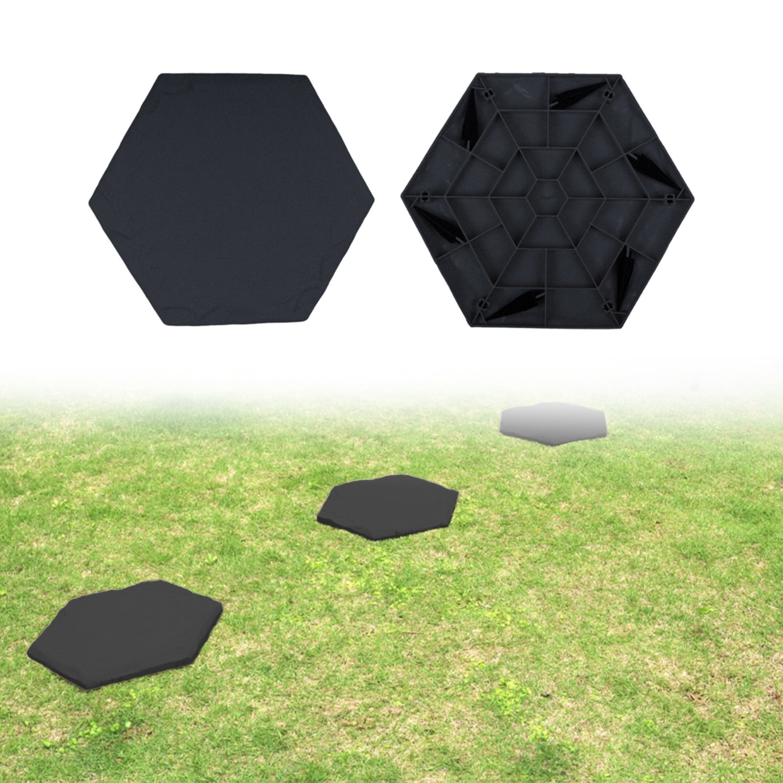 Outdoor Walkway Stepping Stones with Stakes - Circle Cyan Design,Lawn ...